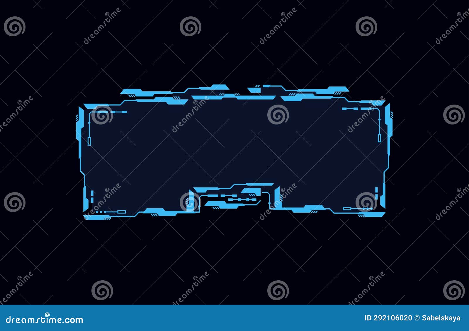 Futuristic Sci Fi Hud Frame Design. Stock Vector - Illustration of ...