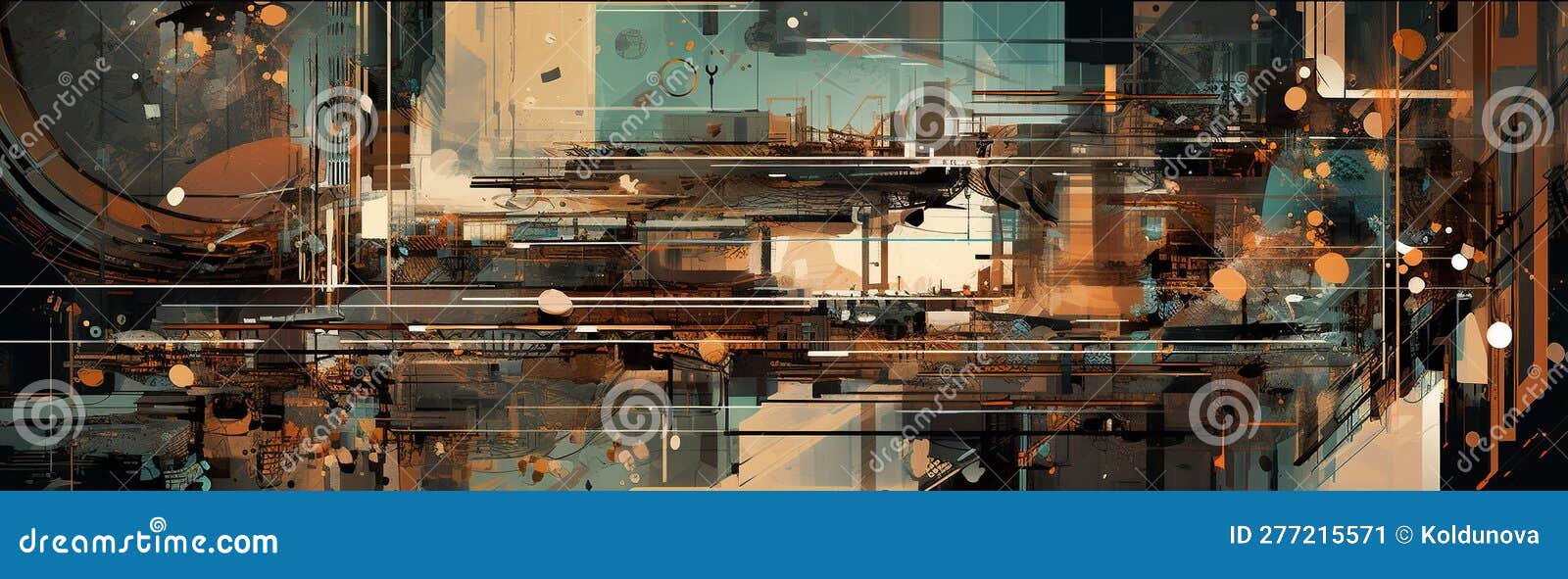 Futuristic, Sci-fi-inspired Collage Featuring Abstract Shapes, Circuit ...