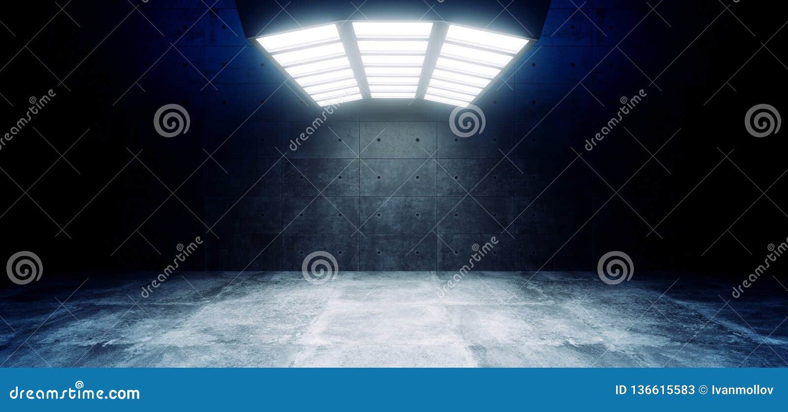 Futuristic Sci Fi Modern Empty Big Hall Dark Grunge Reflective Concrete ... Futuristic Sci Fi Modern Empty Big Hall Dark Grunge Reflective Concrete ...