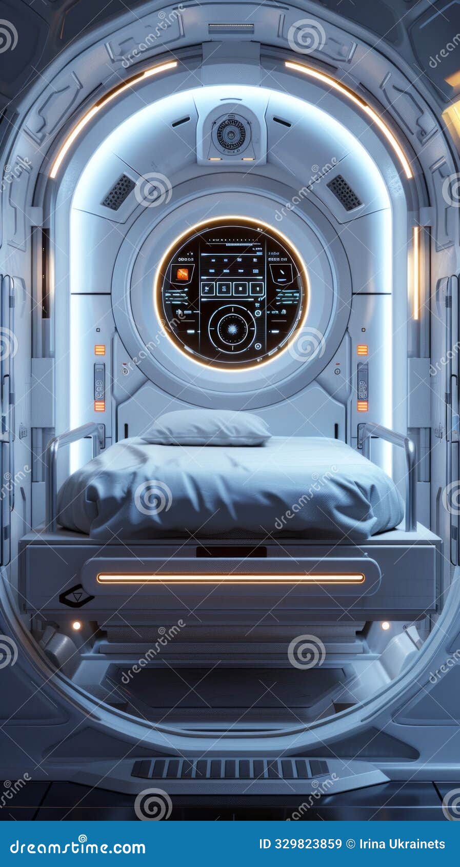 Futuristic Sci-fi Sleeping Pod with Sleek Design and Advanced ...