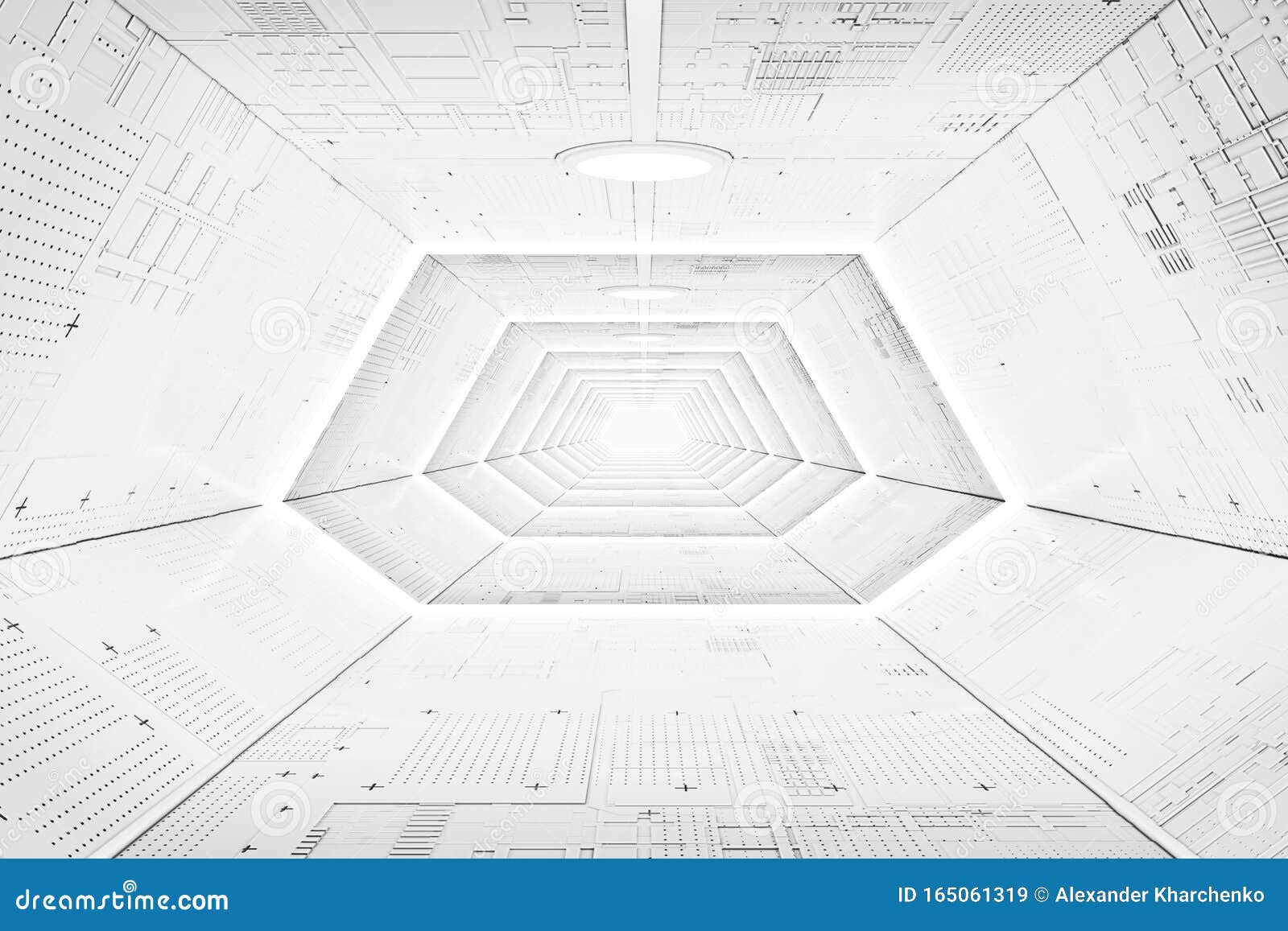 SciFi Panels. Futuristic Texture. Spaceship Hull Geometric Pattern. 3d ...