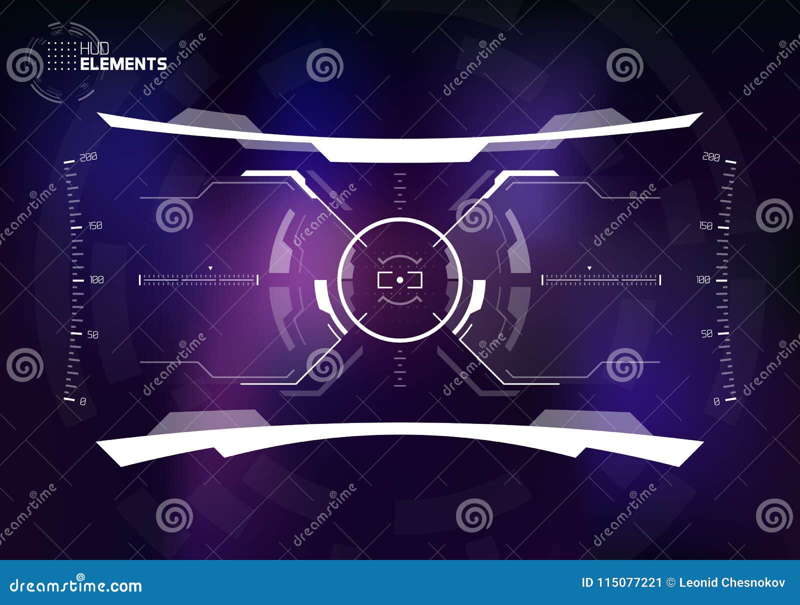 Futuristic Sci-Fi Technology HUD Screen Stock Vector - Illustration of ...