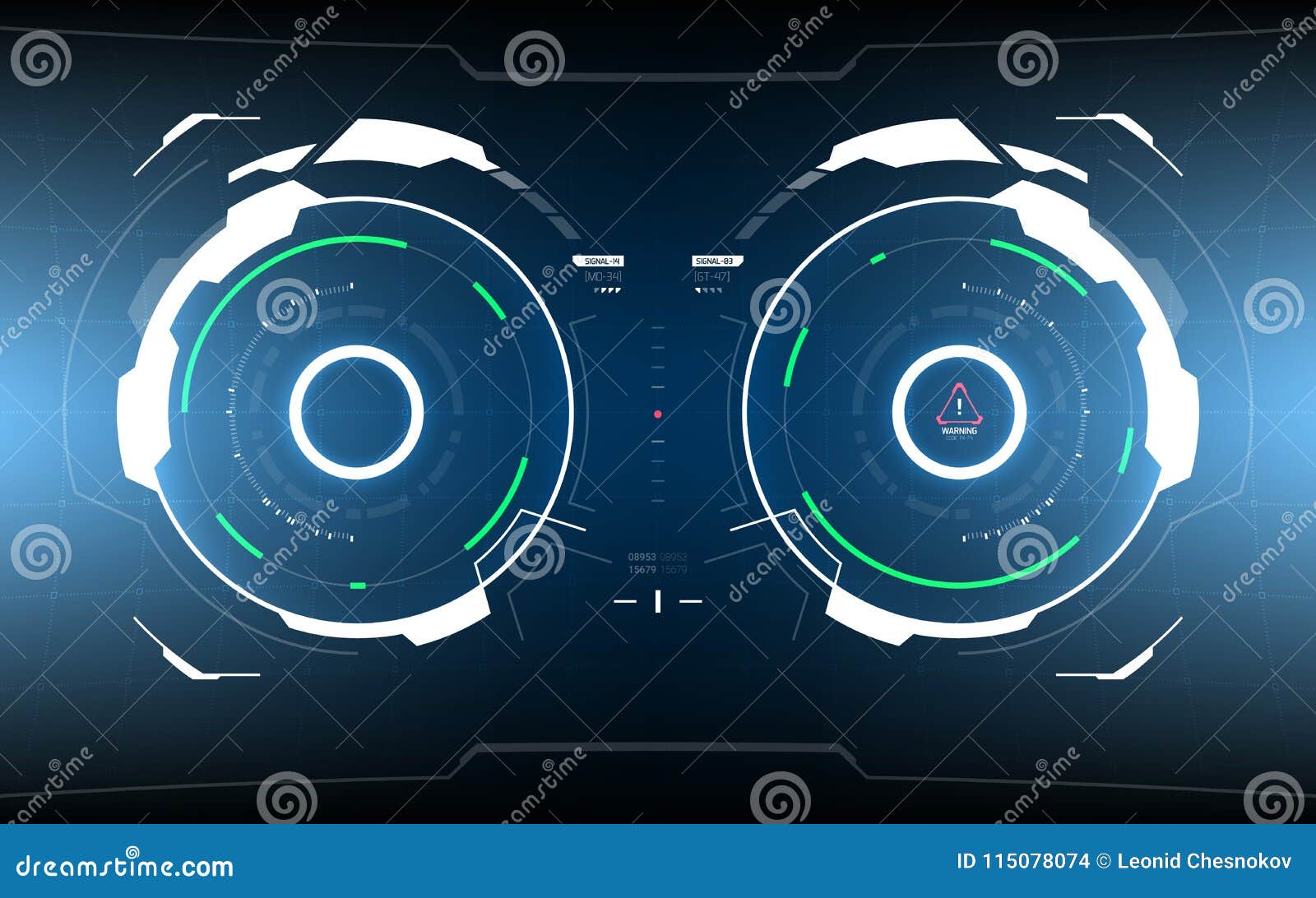 Futuristic Sci-Fi Technology HUD Screen Stock Vector - Illustration of ...