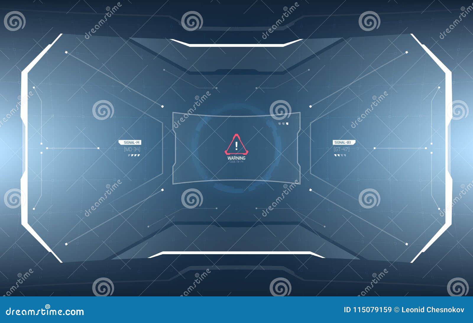 Futuristic Sci-Fi Technology HUD Screen Stock Vector - Illustration of ...