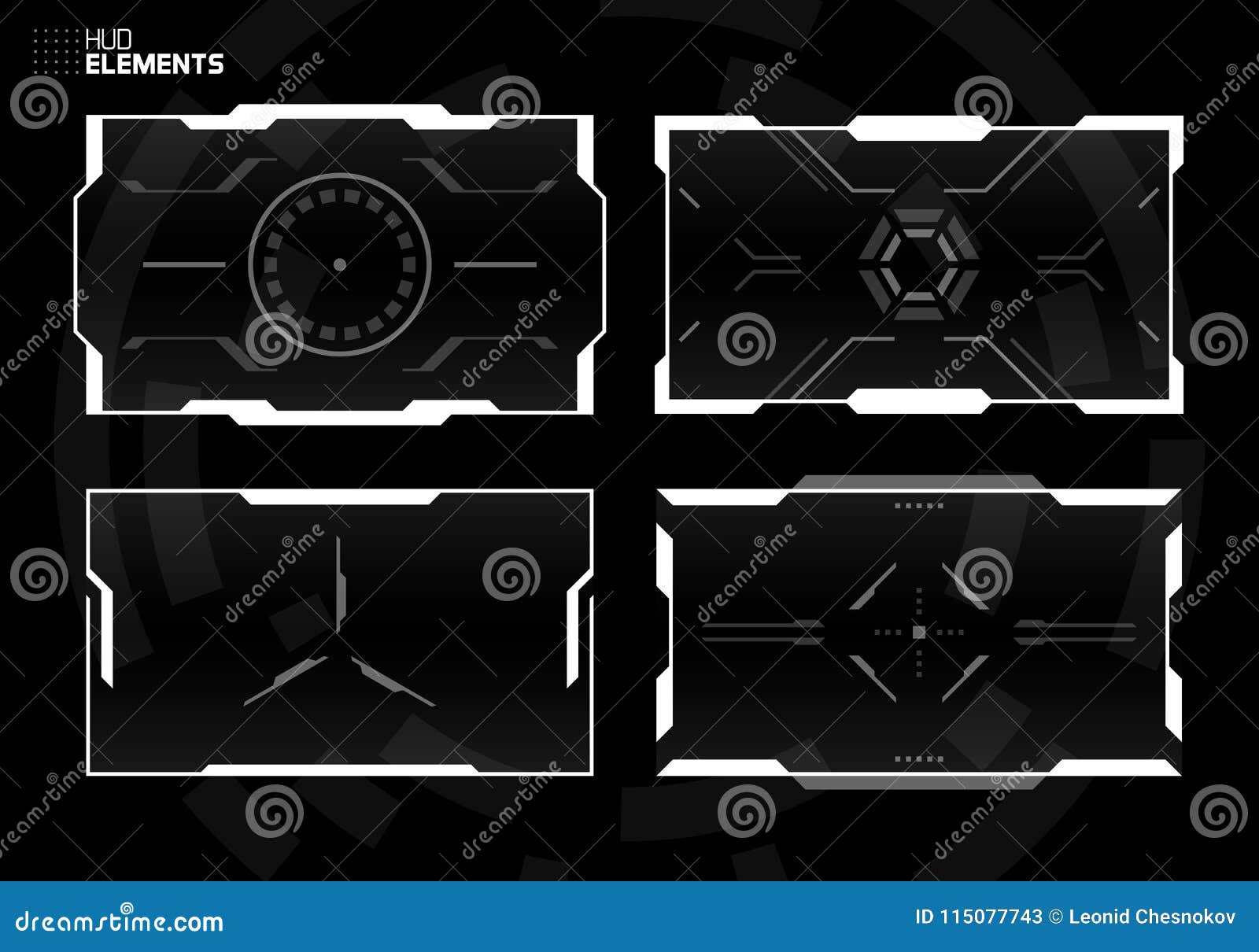 Futuristic Sci-Fi Technology HUD Screen Stock Vector - Illustration of ...