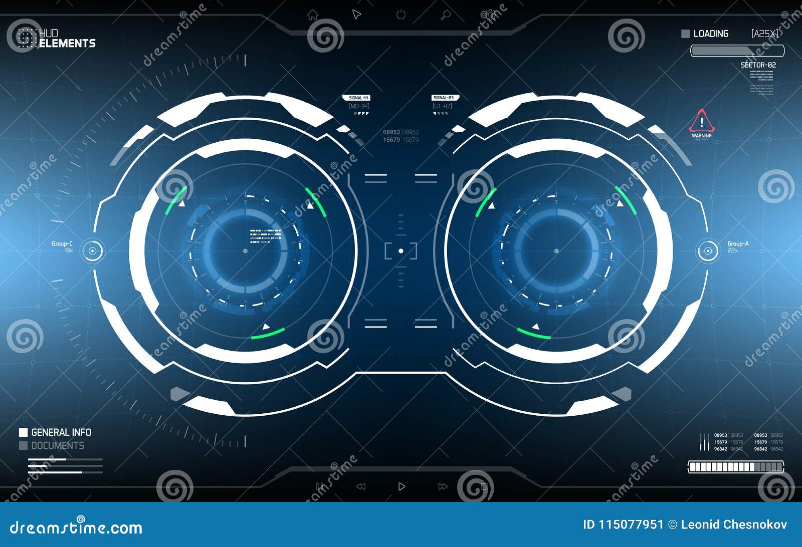 Futuristic Sci-Fi Technology HUD Screen Stock Vector - Illustration of ...