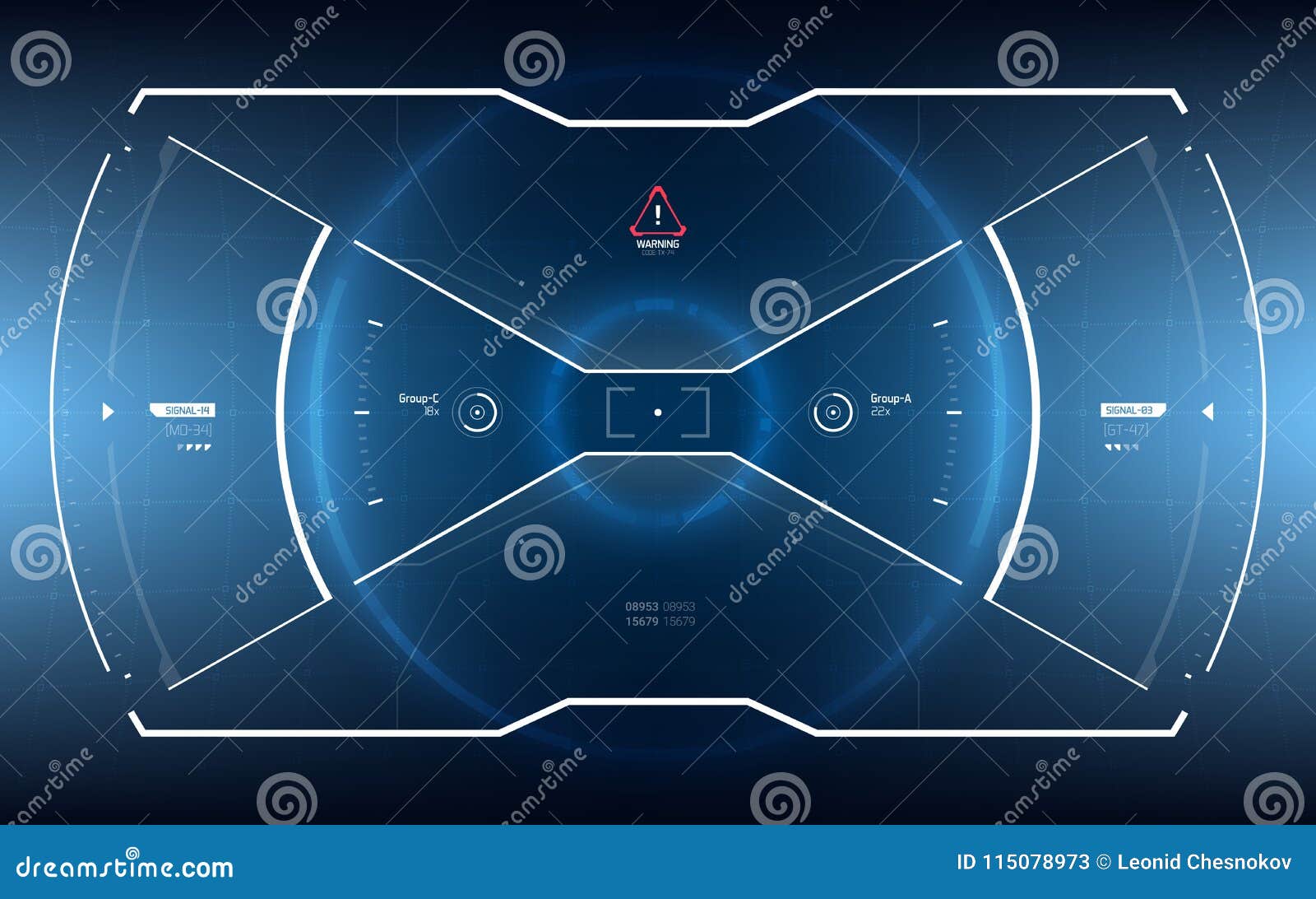 Futuristic Sci-Fi Technology HUD Screen Stock Vector - Illustration of ...