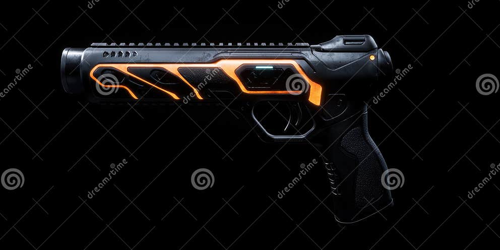 Futuristic Sci-fi Weapon Design Stock Illustration - Illustration of ...