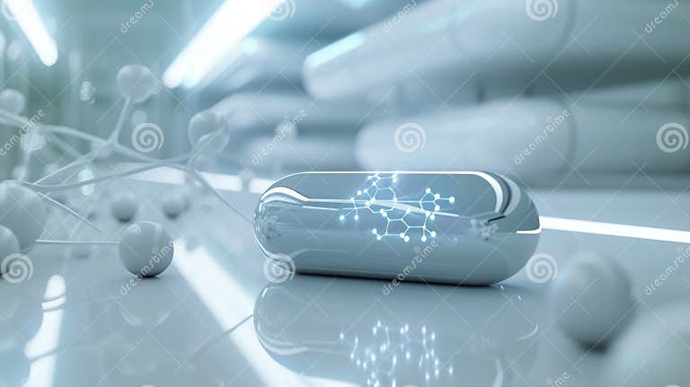 Futuristic Science Capsule Displaying Molecular Structure Stock Image ... Futuristic Science Capsule Displaying Molecular Structure Stock Image ...