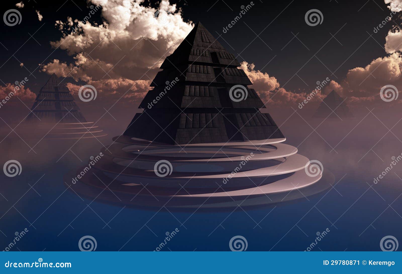 Futuristic Pyramids Royalty-Free Stock Photo | CartoonDealer.com #289675263