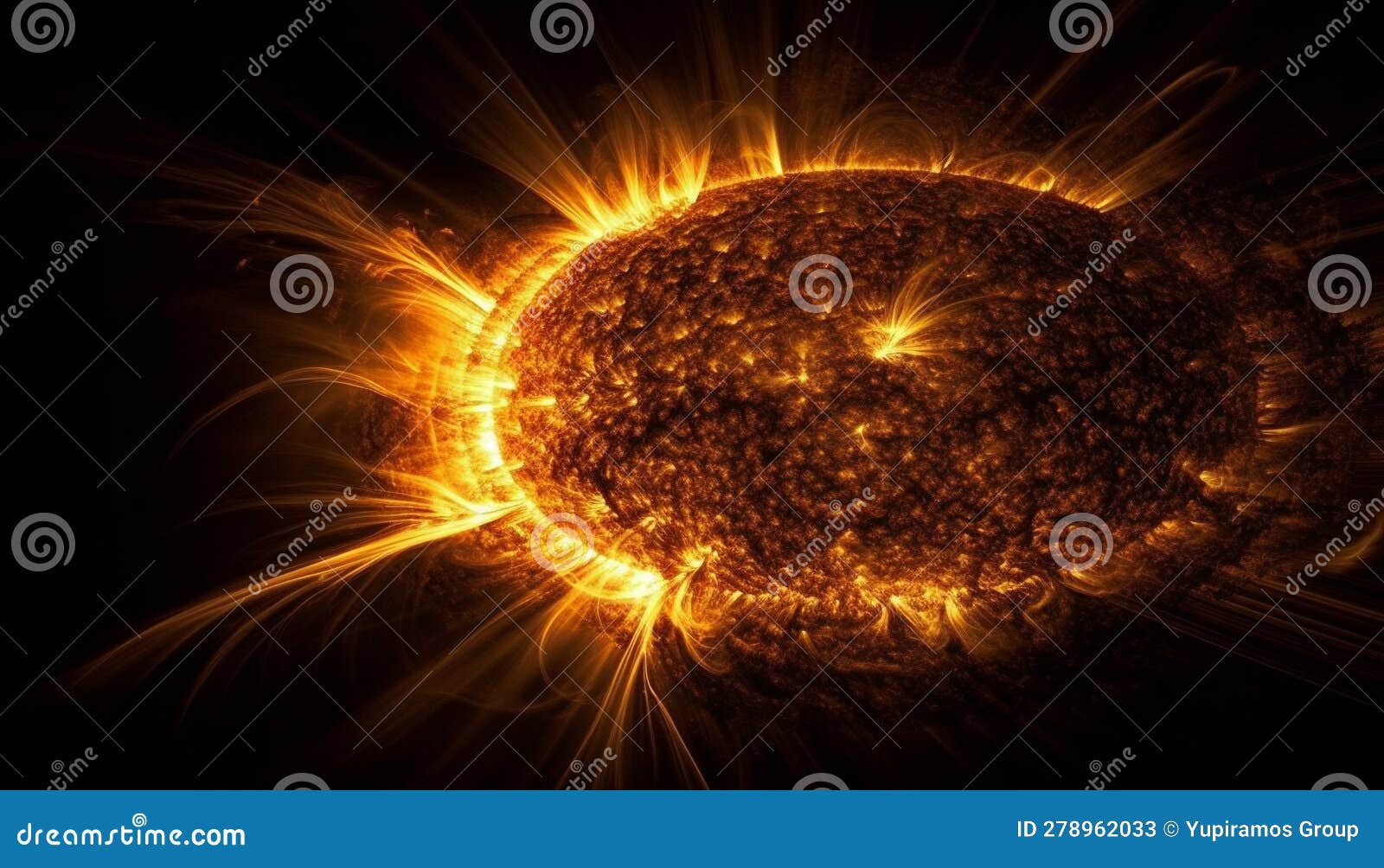 Futuristic Science Ignites Abstract Flame in Glowing Galaxy ...