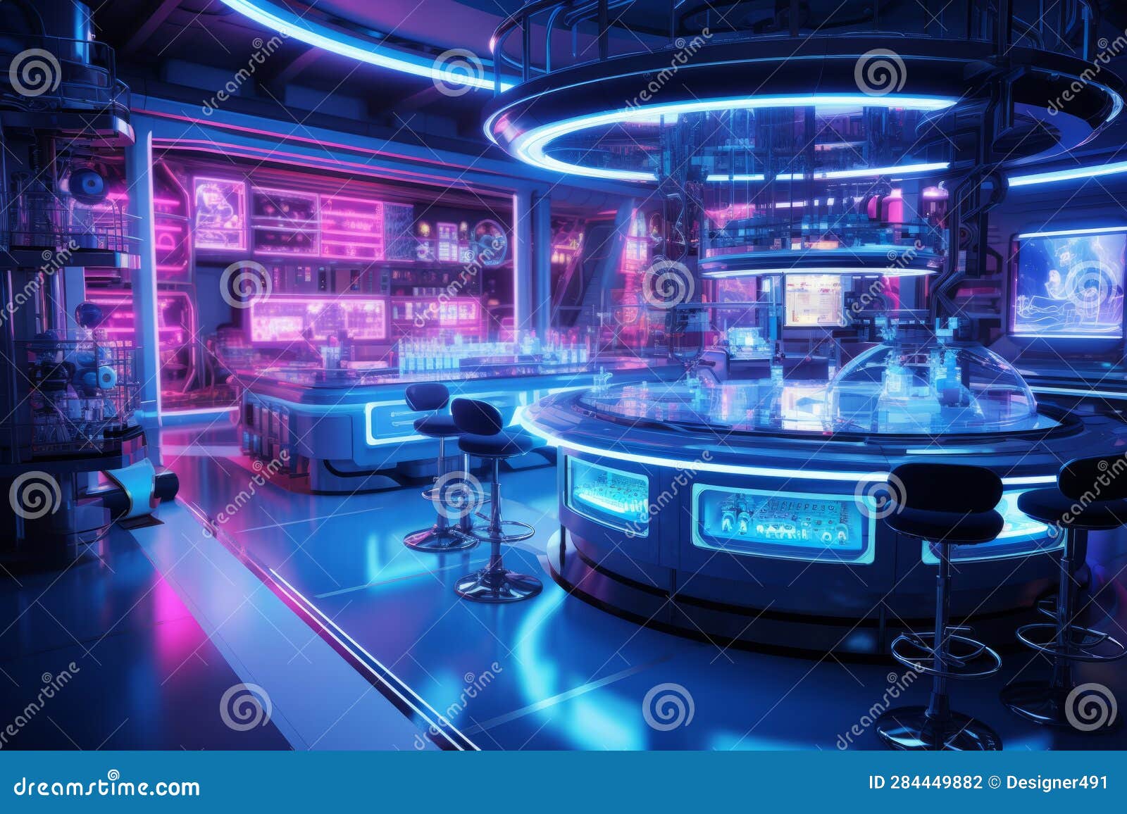 Futuristic Science Laboratory with Modern Research Equipment ...