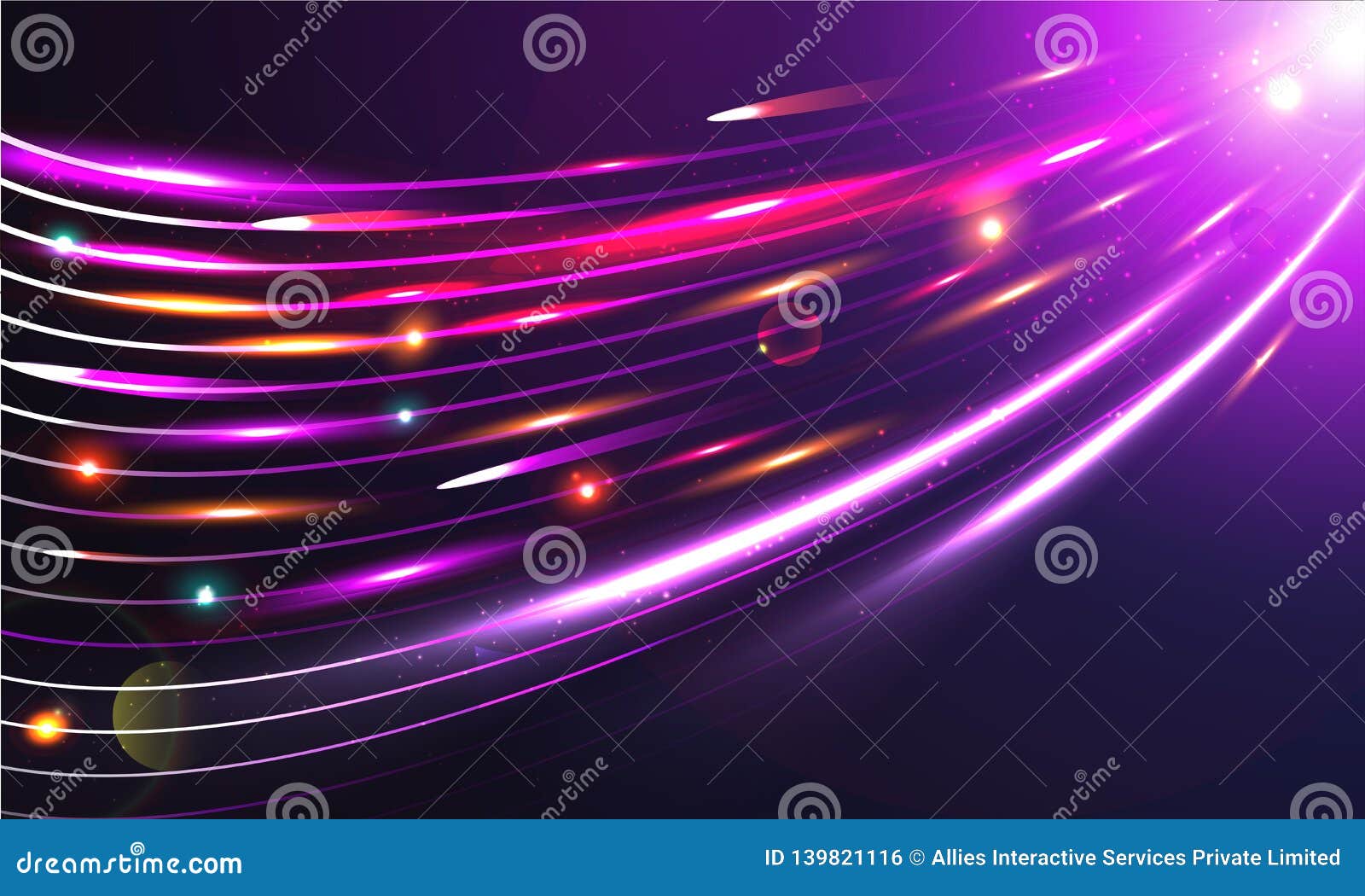 Futuristic, Science and Technology Concept, Shiny Light Rays ...