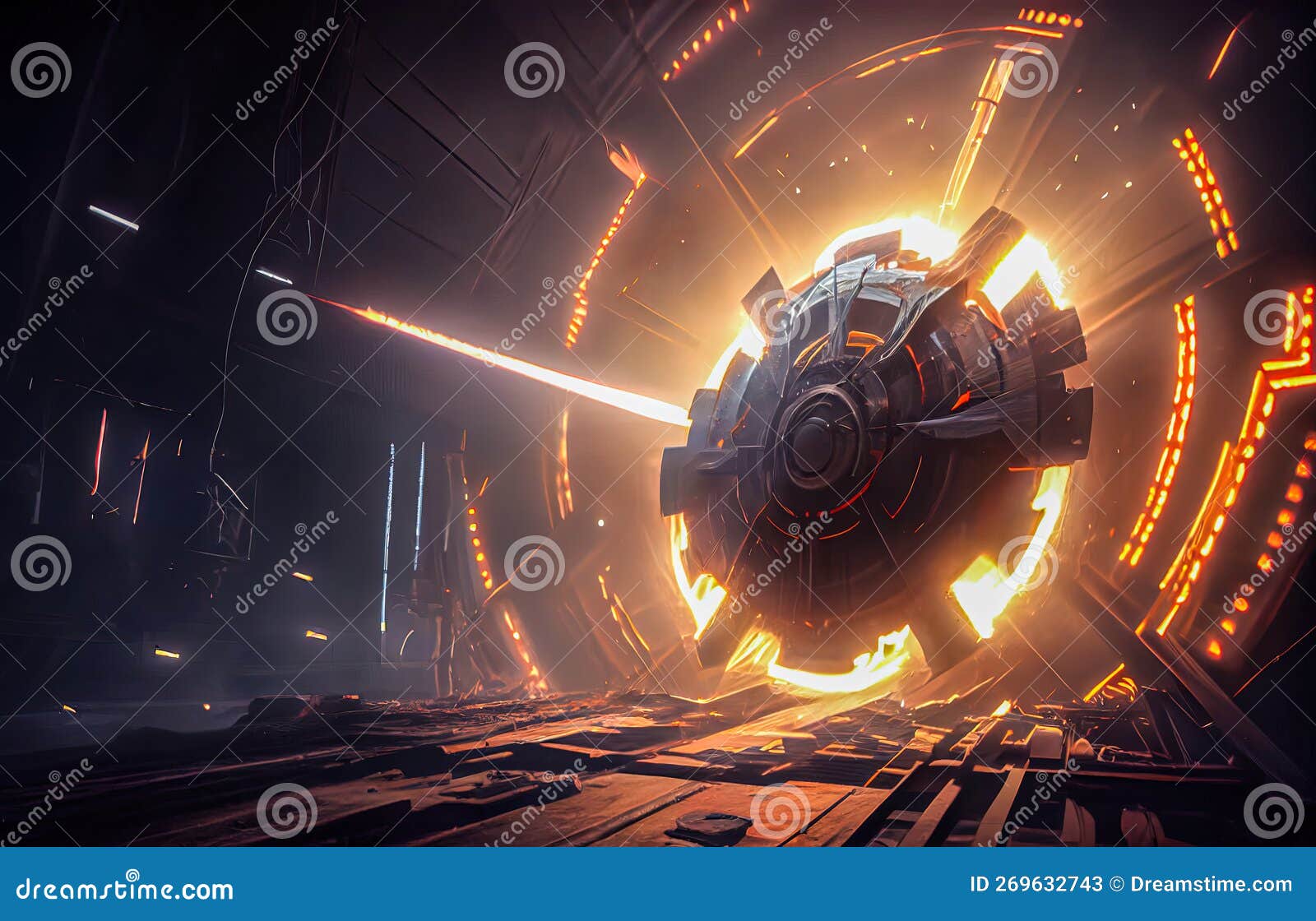 Futuristic Scientific Machines Powered by Quantum Engines. Generative ...