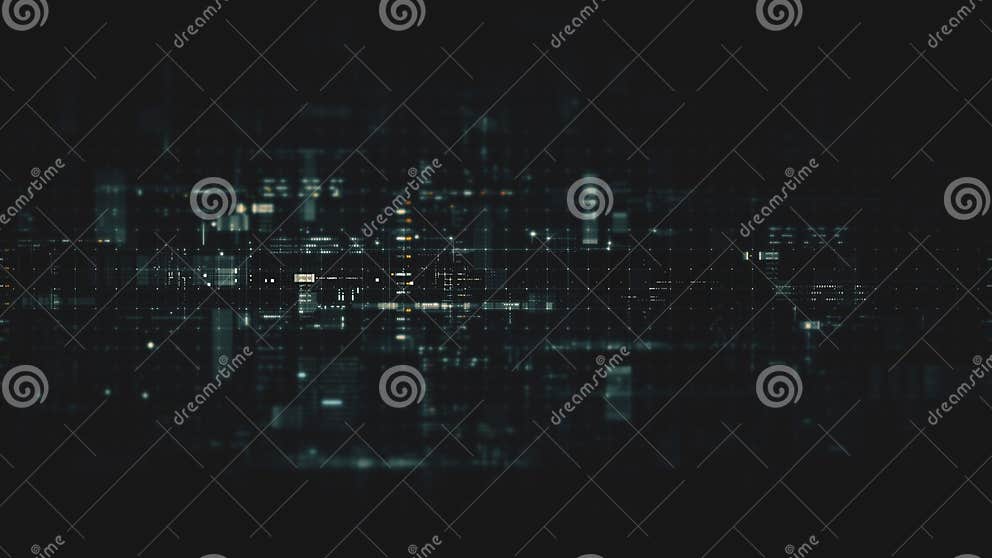 Futuristic Screen Display Data Matrix Simulation Background Stock Image - Image of futuristic ...