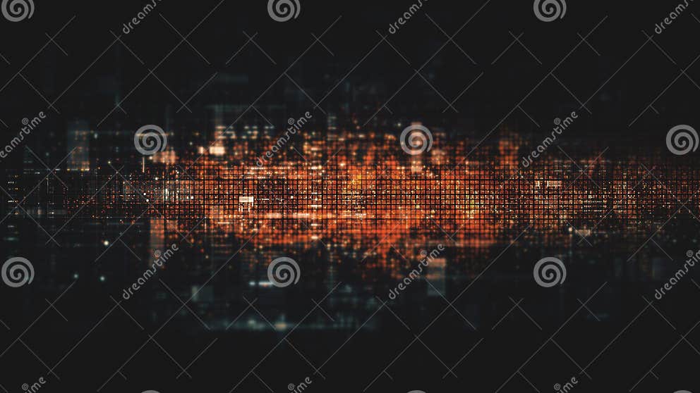 Futuristic Screen Display Data Matrix Simulation Background Stock Photo - Image of network, user ...