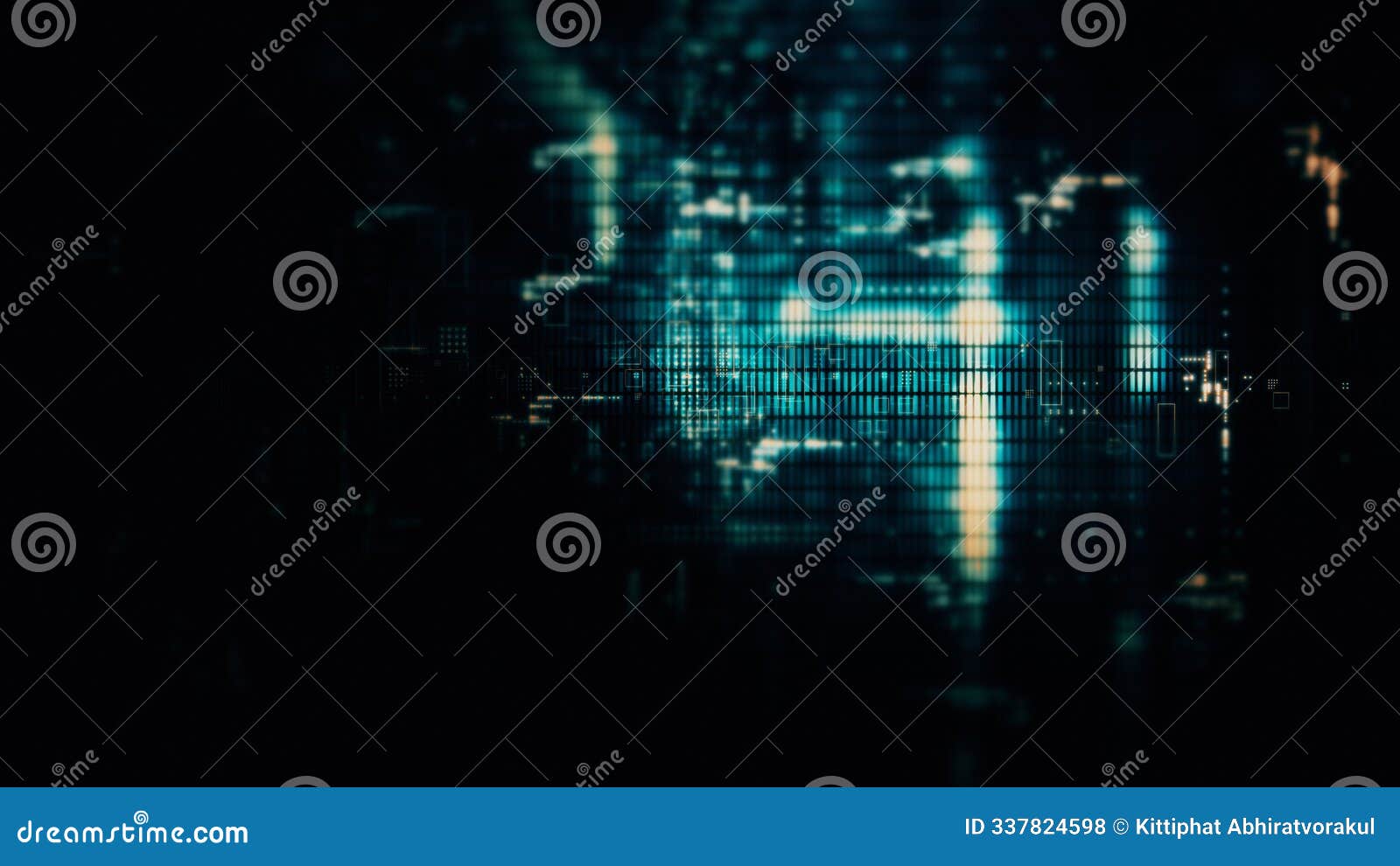 Futuristic Screen Display Data Matrix Simulation Background Stock Photo - Image of data ...
