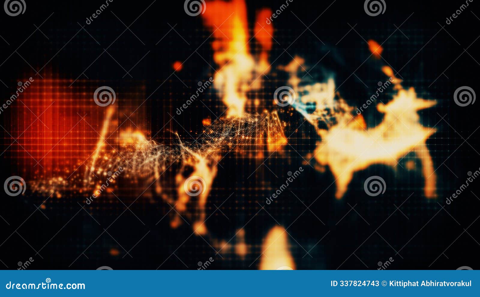 Futuristic Screen Display Data Matrix Simulation Background Stock Image - Image of matrix ...