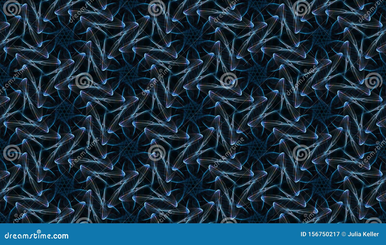 Futuristic Seamless Pattern on Black Background. Abstract Ornament of ...