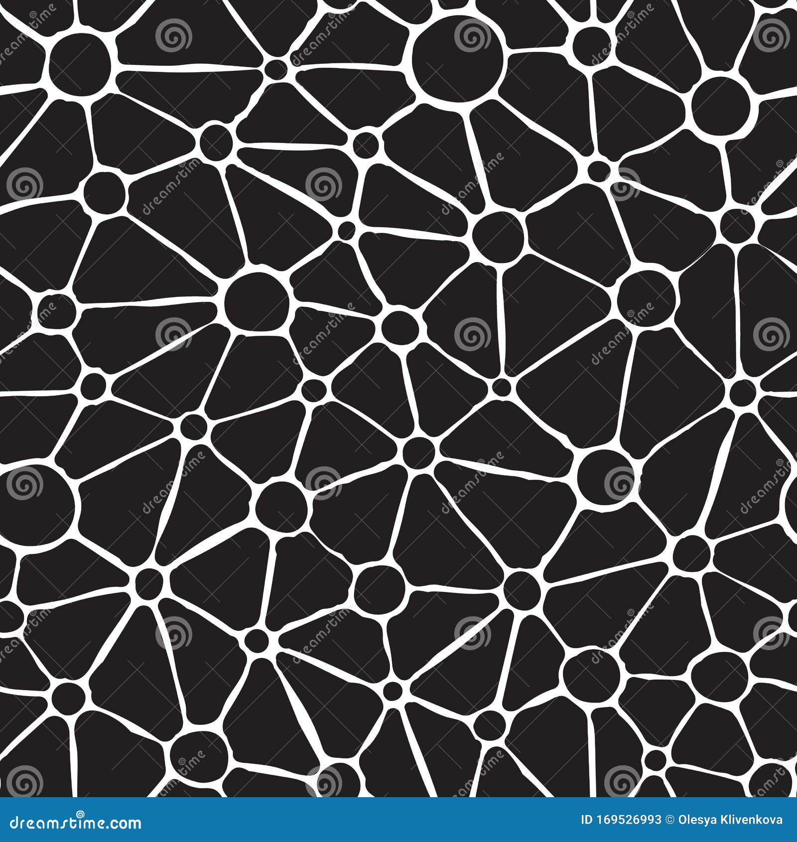 Futuristic Seamless Pattern with Random Simple Shapes Stock Vector ...