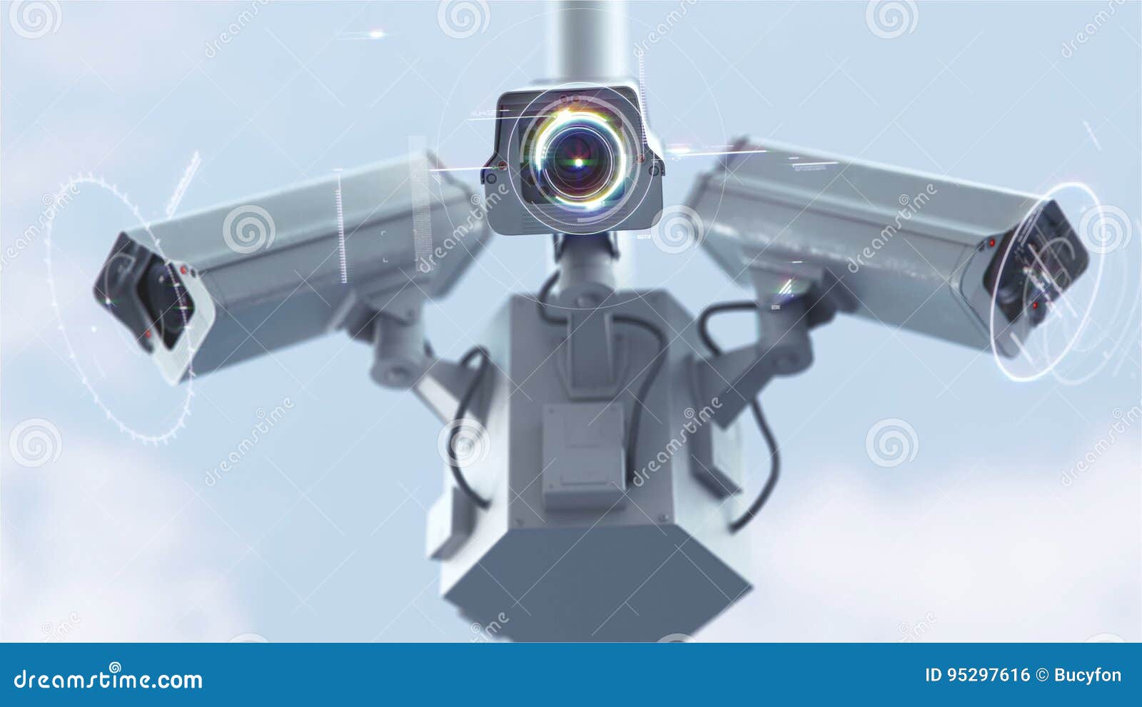 Futuristic Security Cameras in 4K Stock Footage - Video of monitoring ...