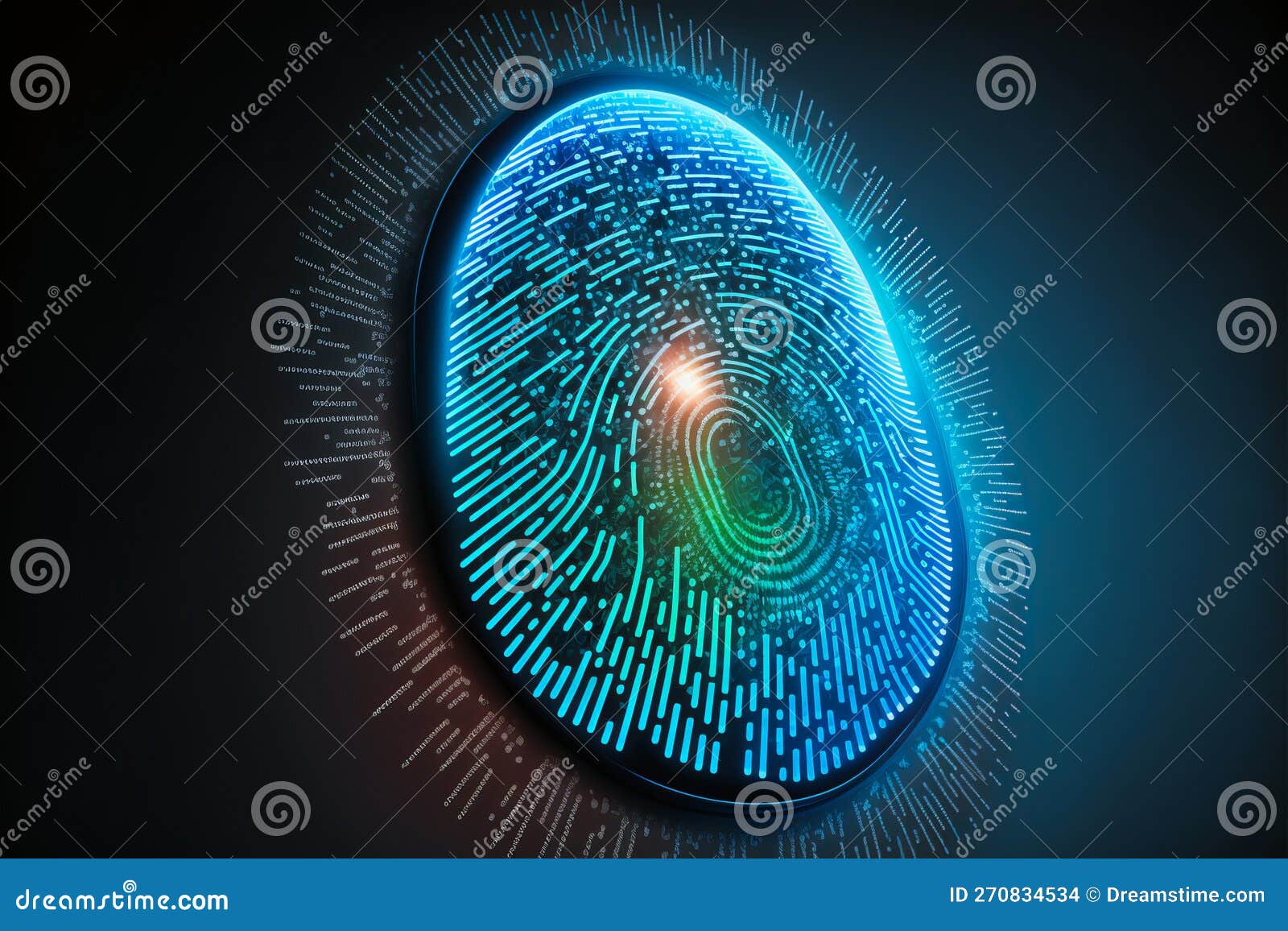 Futuristic Security Concept Digital Screen Locking by Fingerprint Stock ...