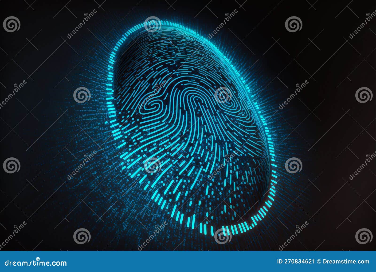 Futuristic Security Concept Digital Screen Locking by Fingerprint Stock ...
