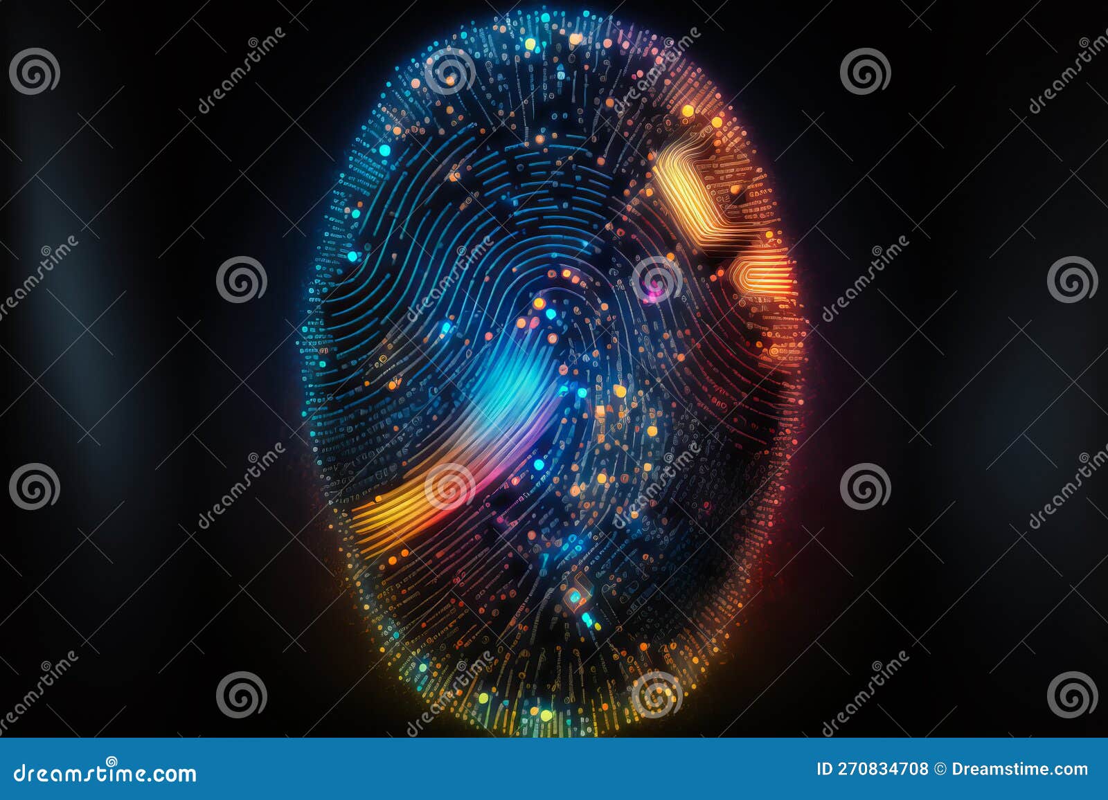 Futuristic Security Concept Digital Screen Locking by Fingerprint Stock ...
