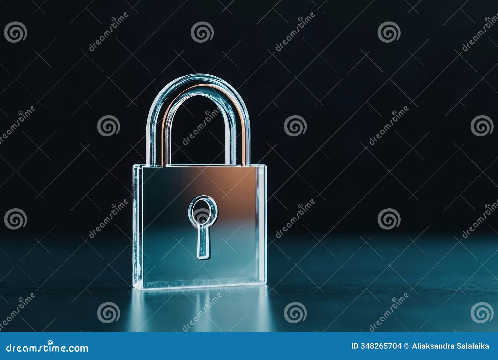 Futuristic Security Display, Holographic Lock Symbols Displayed on a ...