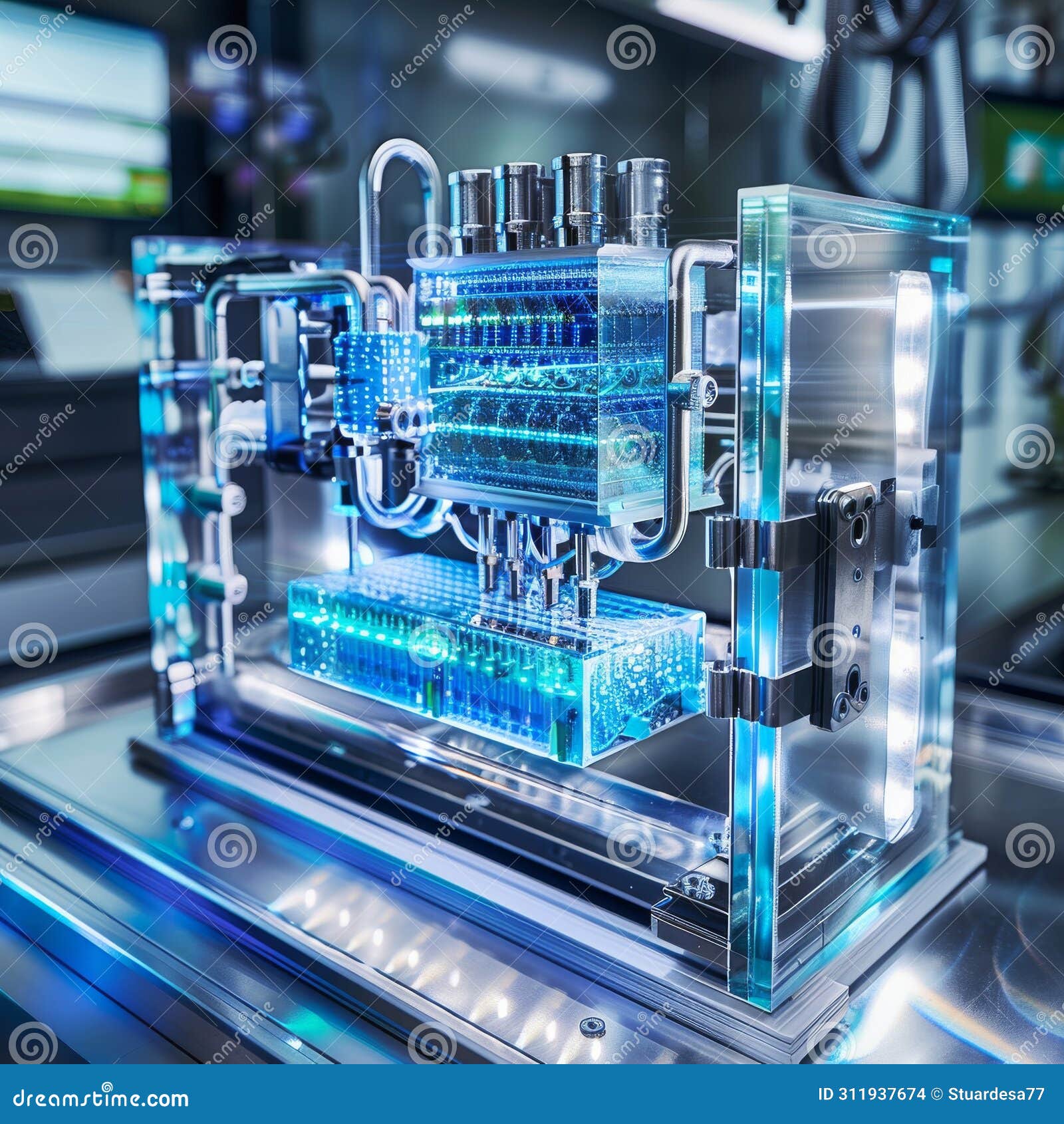 Futuristic Server Rack Simulator Stock Photo - Image of emulation ...