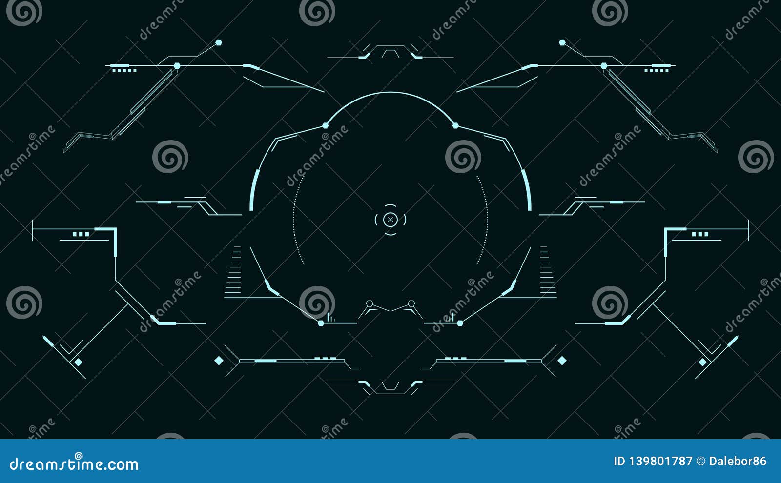 Futuristic Sight for the Hud Interface Stock Vector - Illustration of ...