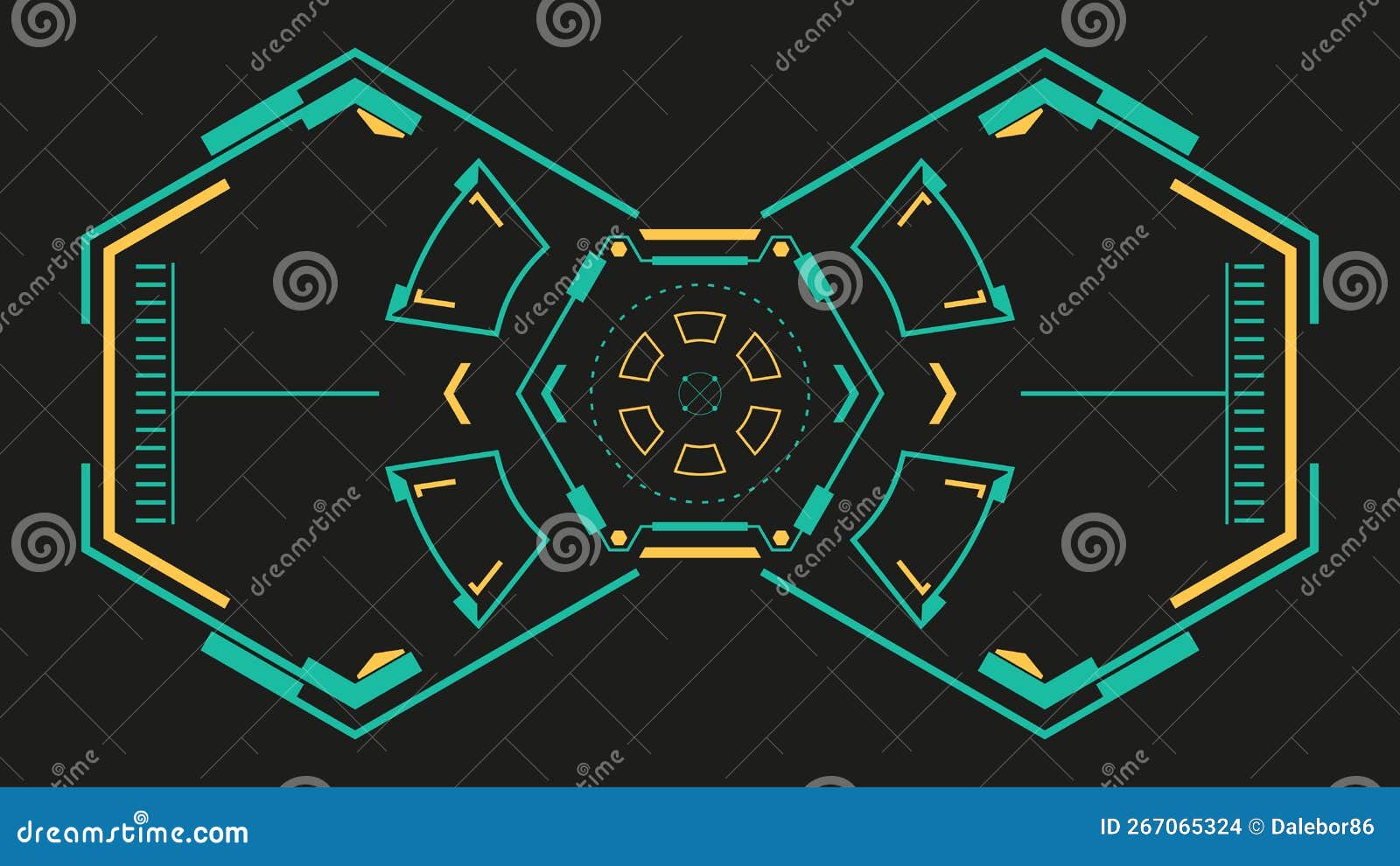 Futuristic Sight for the Hud Interface Stock Vector - Illustration of ...