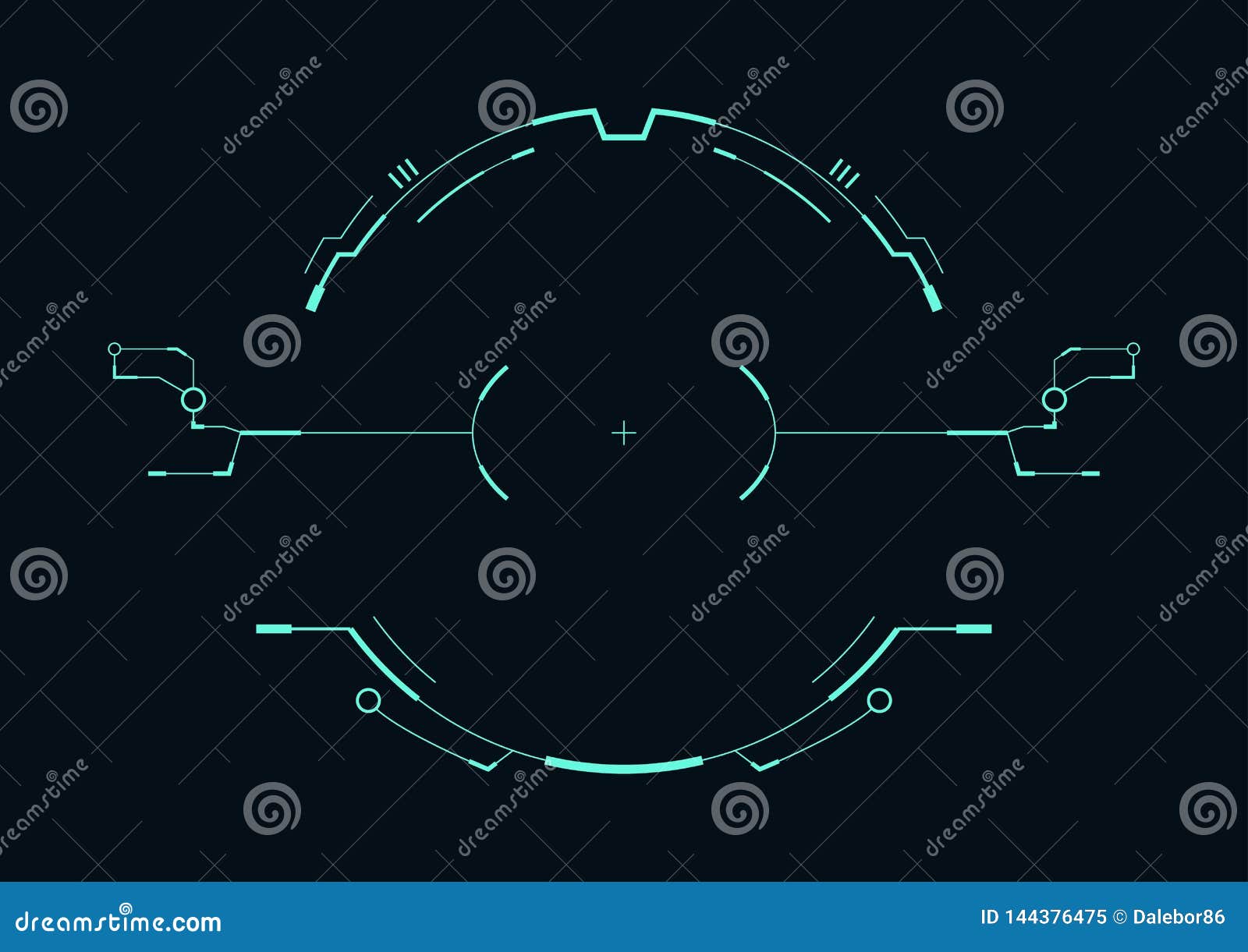 Futuristic Sight for the Hud Interface Stock Vector - Illustration of ...