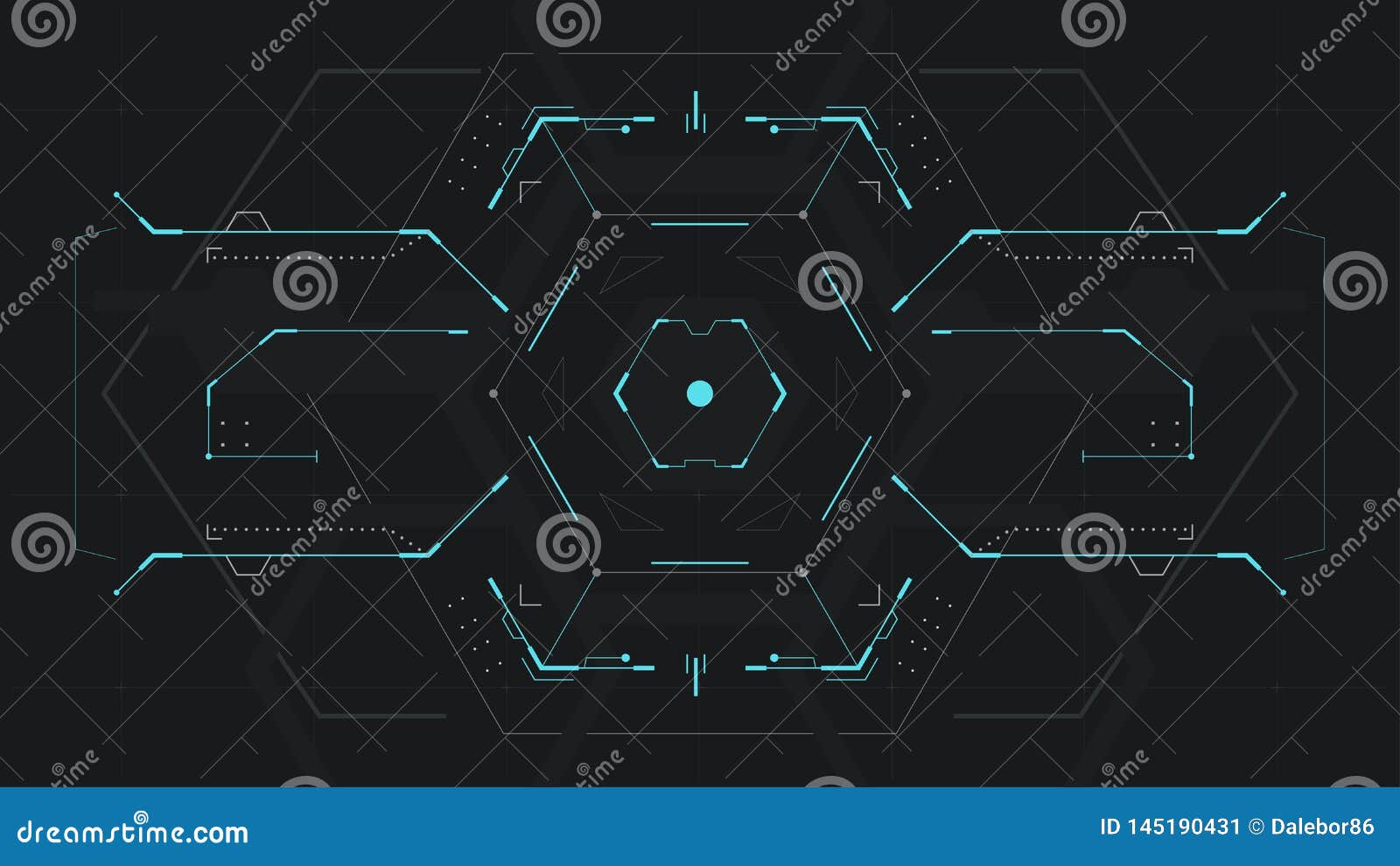 Futuristic Sight for the Hud Interface Stock Vector - Illustration of ...
