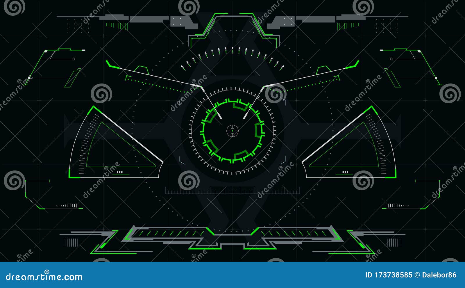 Futuristic Sight for the Hud Interface Stock Vector - Illustration of ...
