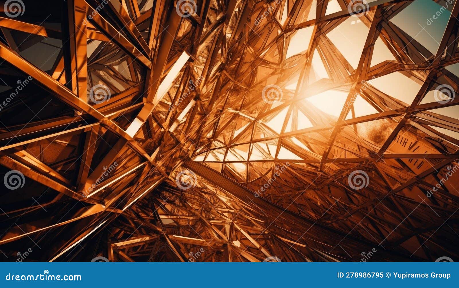 Futuristic Skyscraper with Steel Frame and Geometric Shapes ...