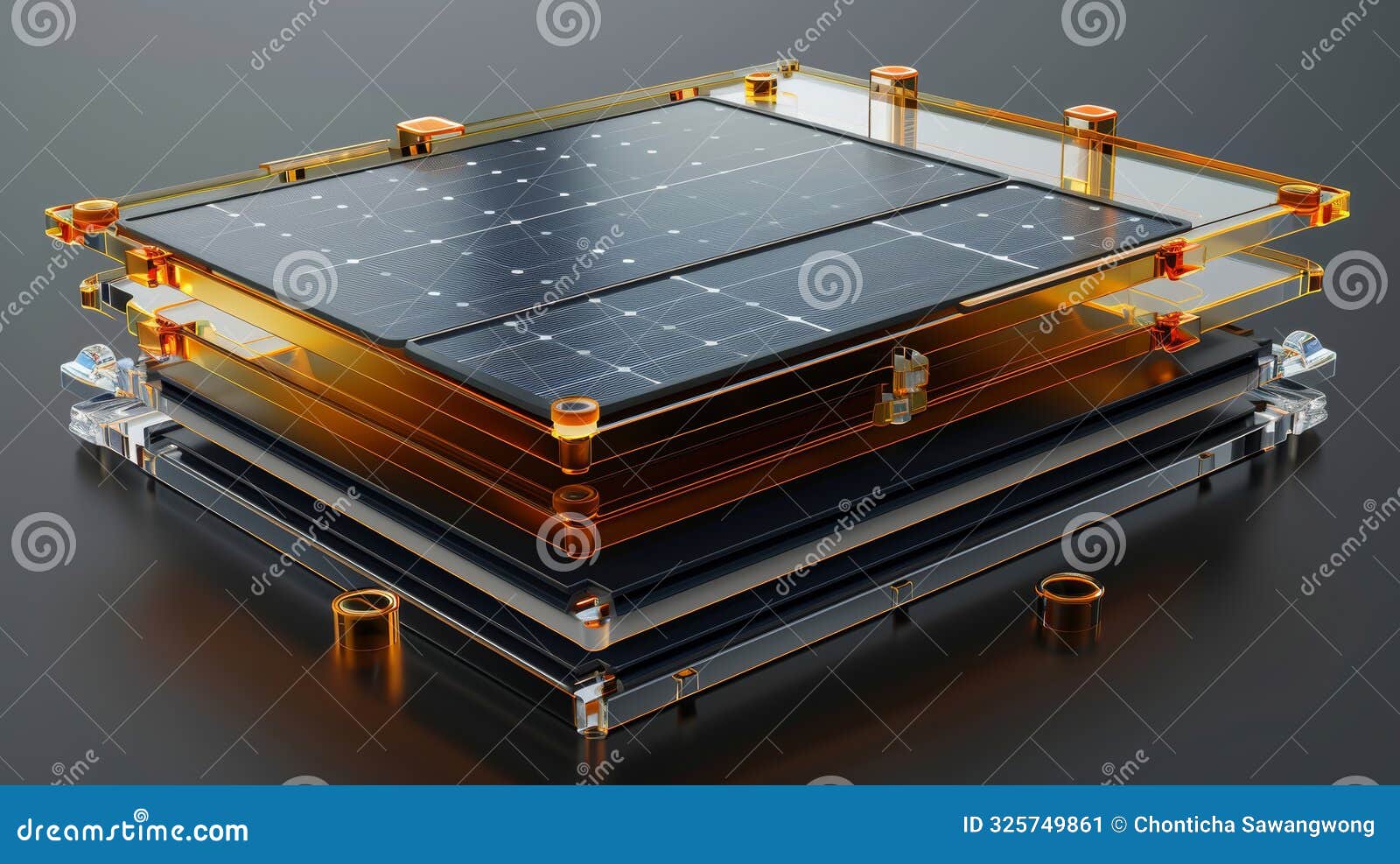 A Futuristic, Sleek Device with a Transparent Outer Casing and a Dark ...