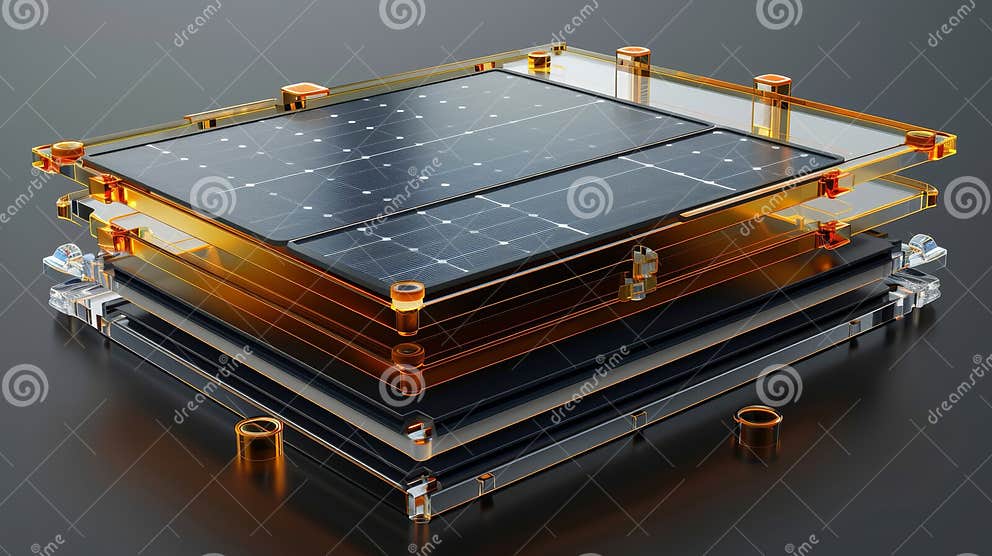 A Futuristic, Sleek Device with a Transparent Outer Casing and a Dark ...