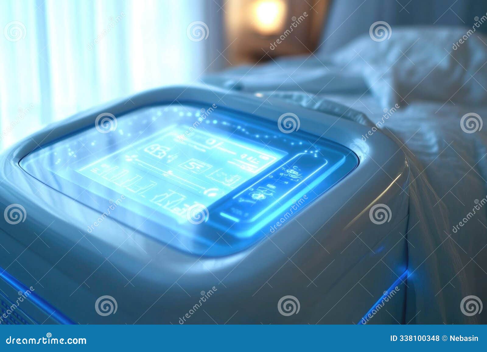 Futuristic Smart Bed Control Panel with Digital Interface in Modern ...