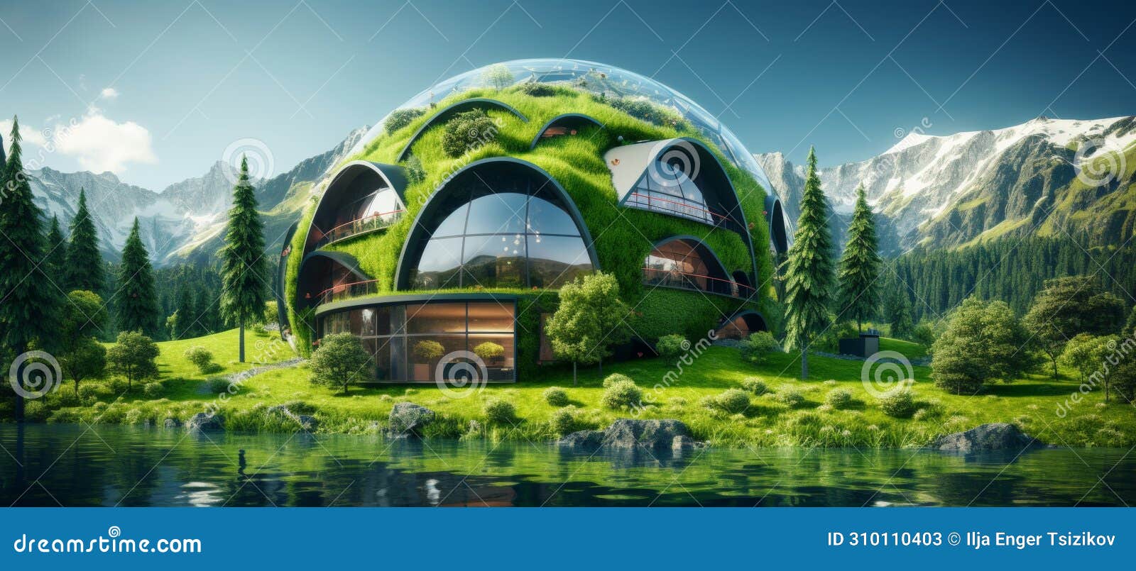 Futuristic Smart City with High Tech Buildings, Transportation, Drones ...