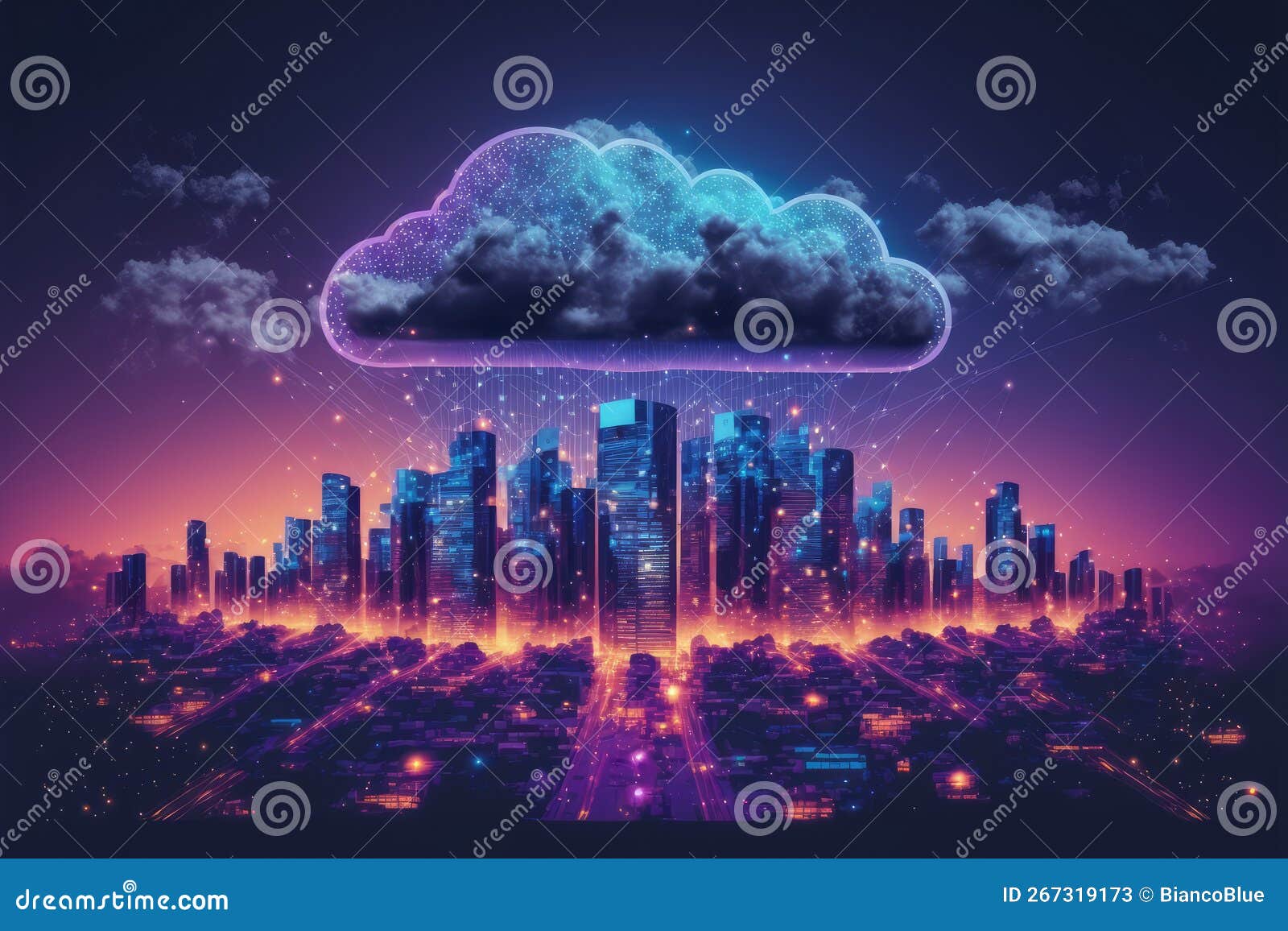 Futuristic Smart City Internet Network Connection through Wireless ...