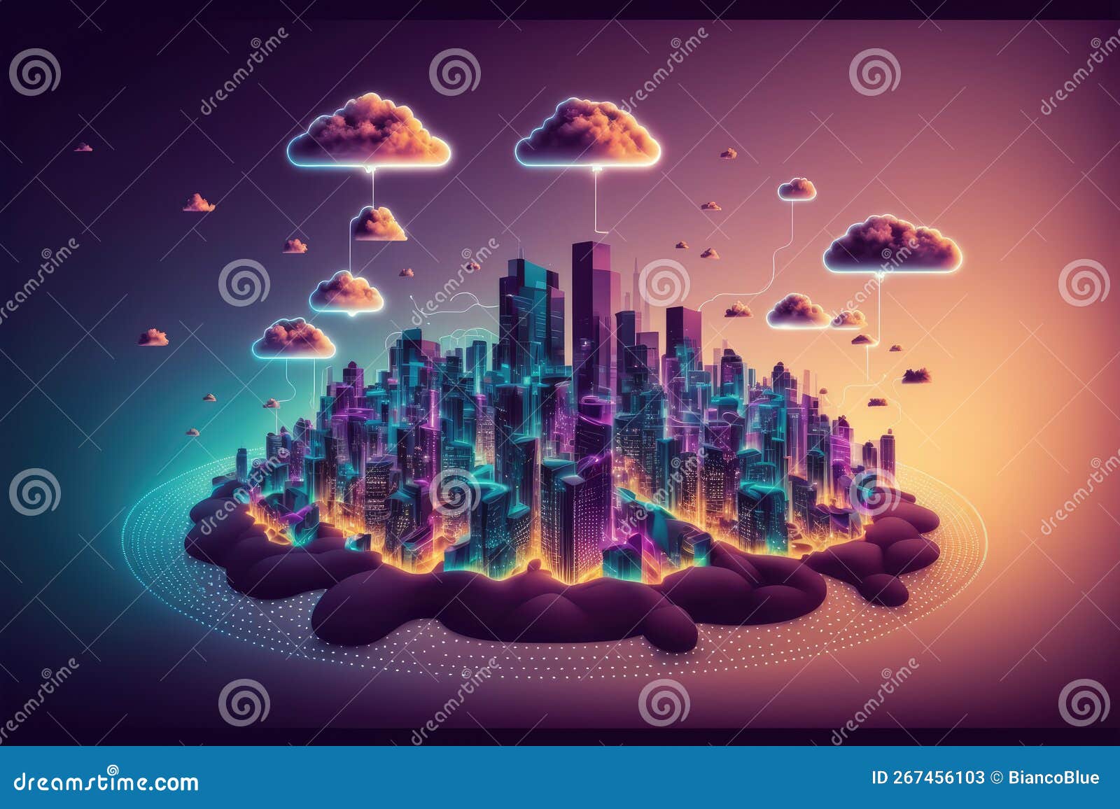 Futuristic Smart City Internet Network Connection through Wireless ...