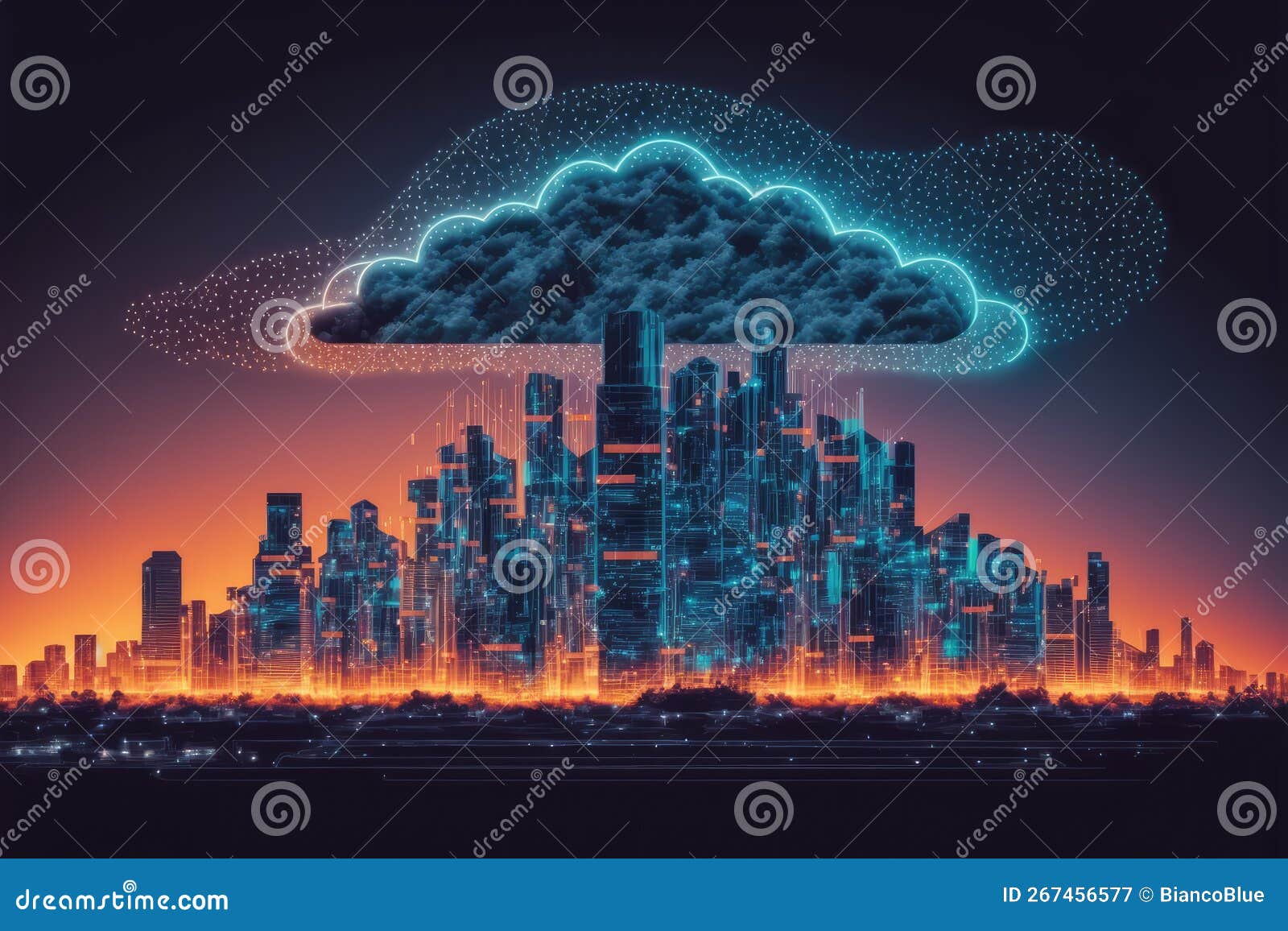 Futuristic Smart City Internet Network Connection through Wireless ...