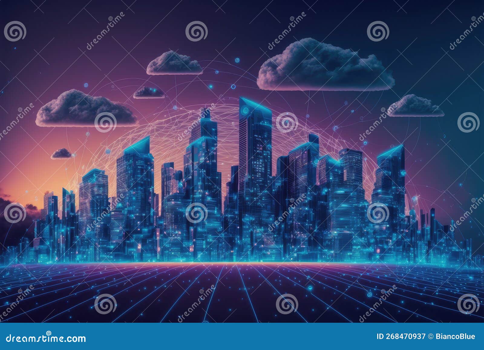 Futuristic Smart City Internet Network Connection through Wireless ...