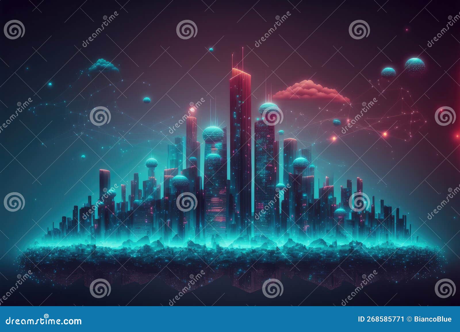 Futuristic Smart City Internet Network Connection through Wireless ...