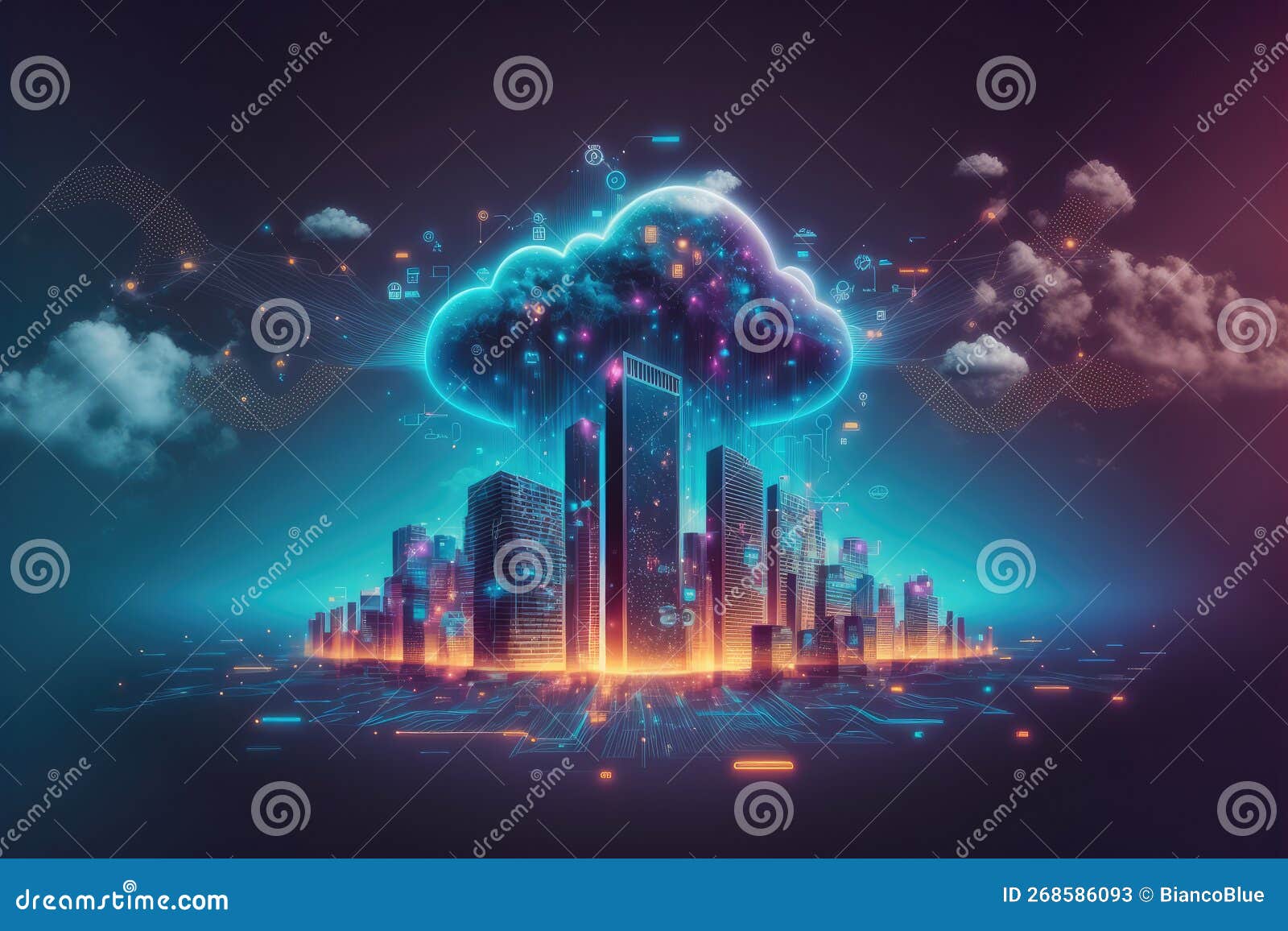 Futuristic Smart City Internet Network Connection through Wireless ...