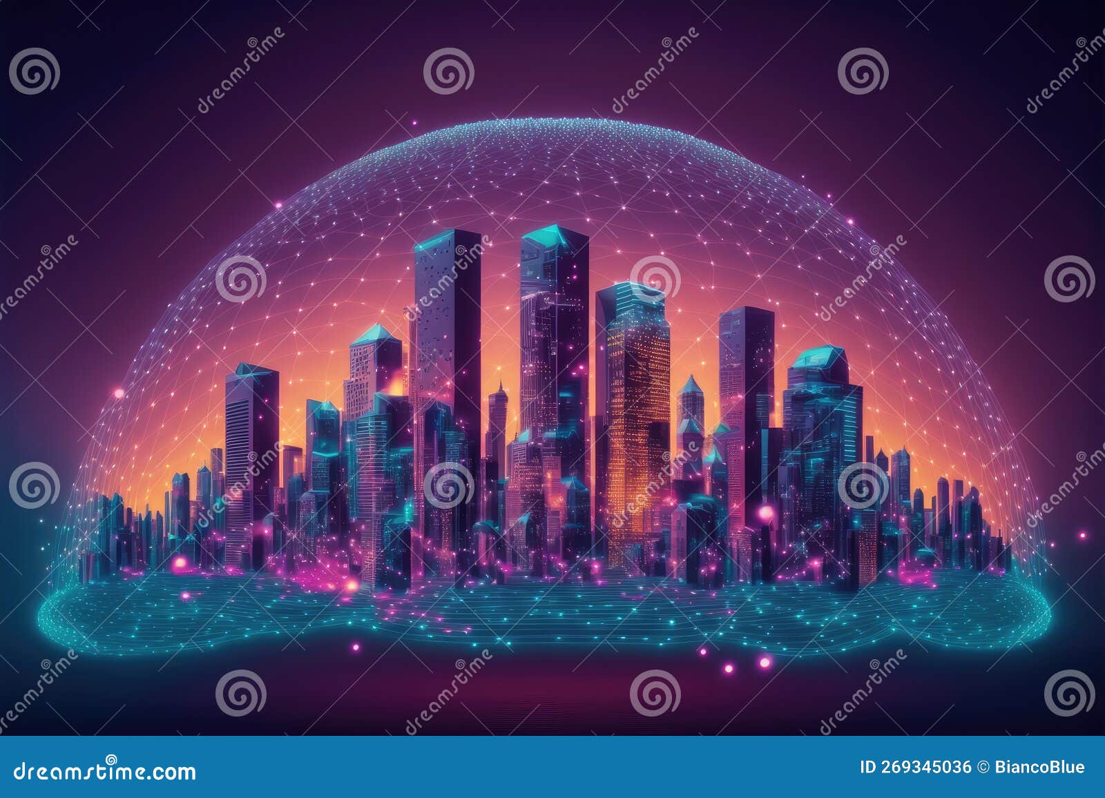 Futuristic Smart City Internet Network Connection through Wireless ...