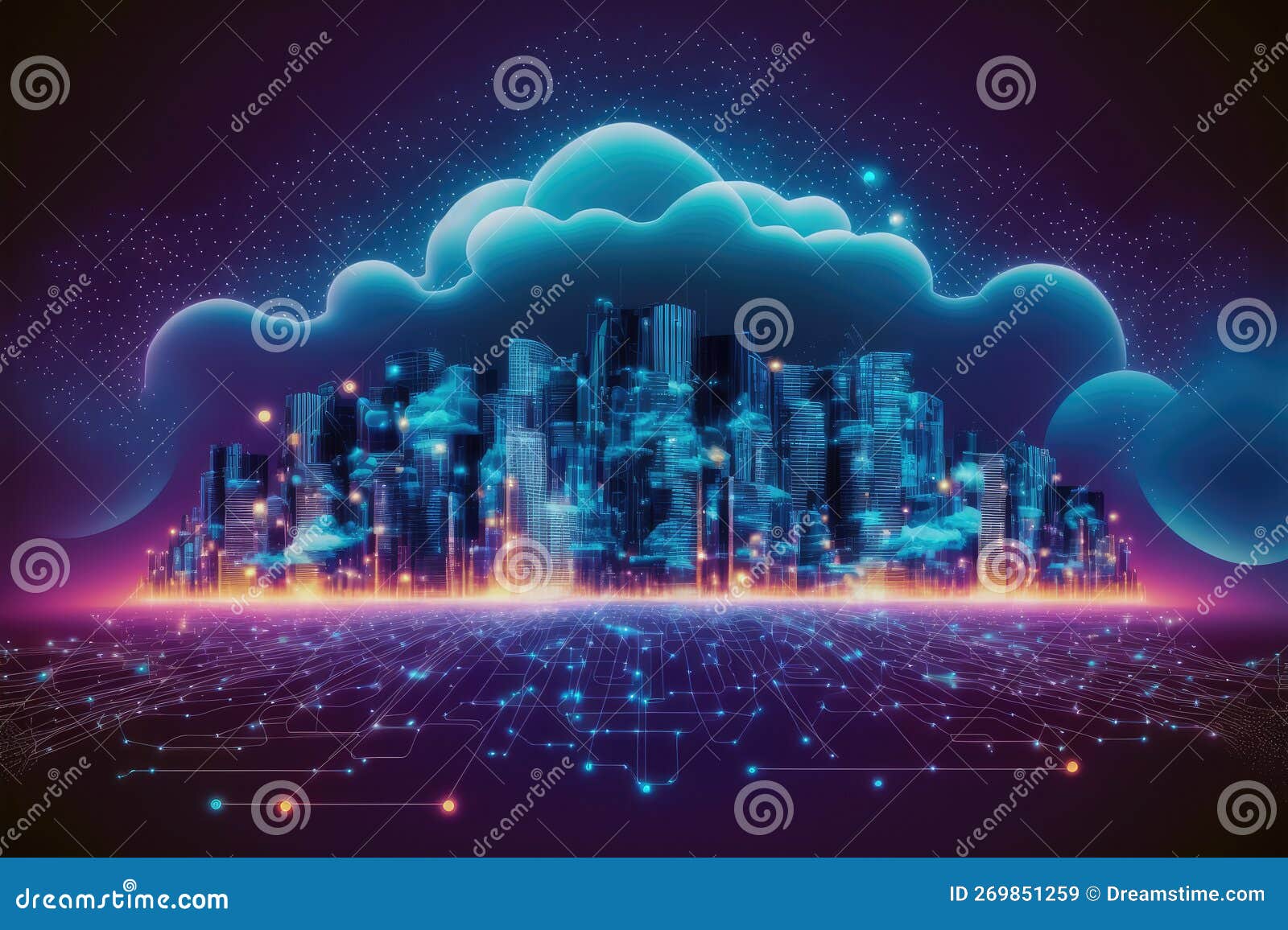 Futuristic Smart City Internet Network Connection through Wireless ...