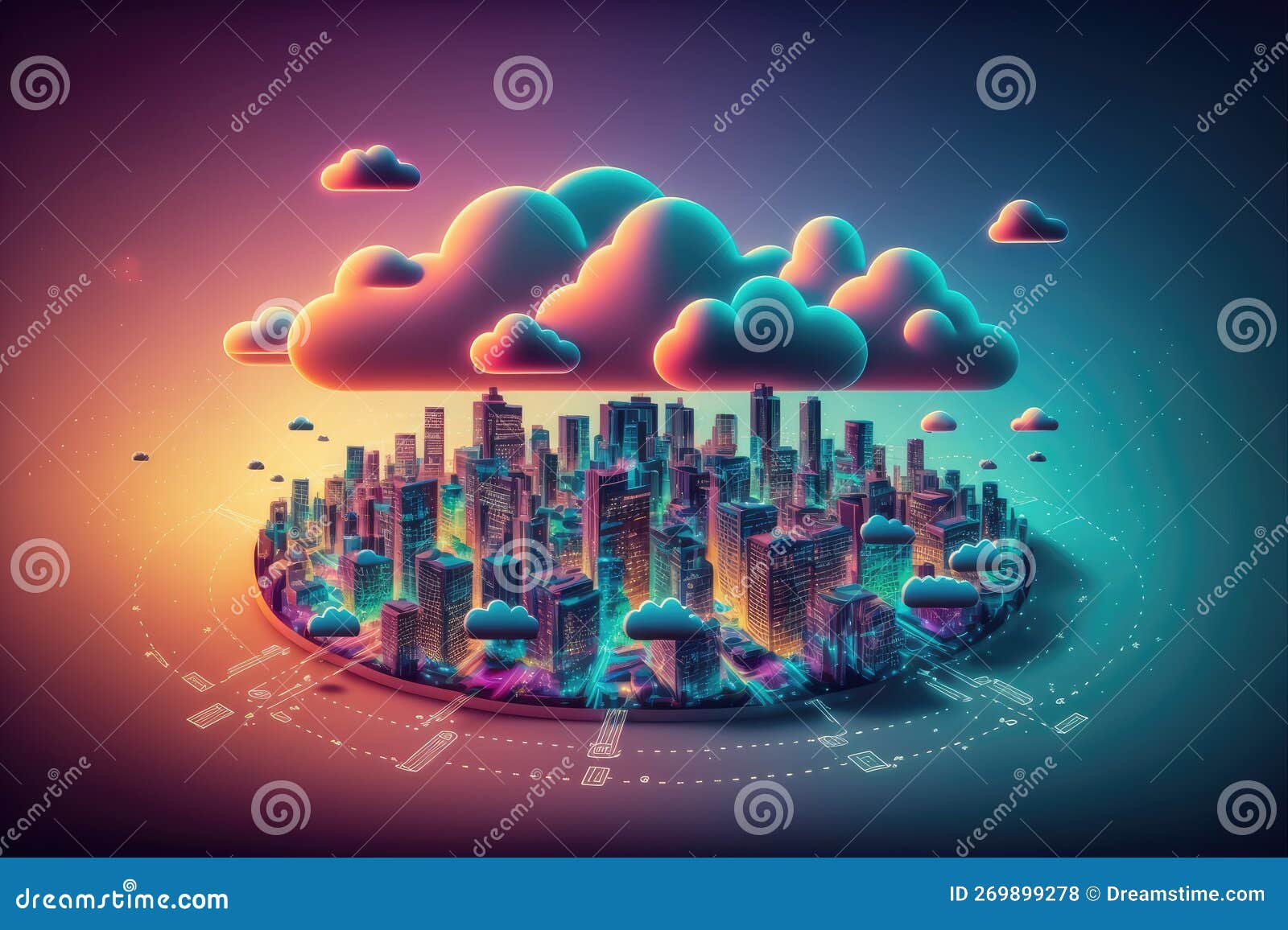 Futuristic Smart City Internet Network Connection through Wireless ...