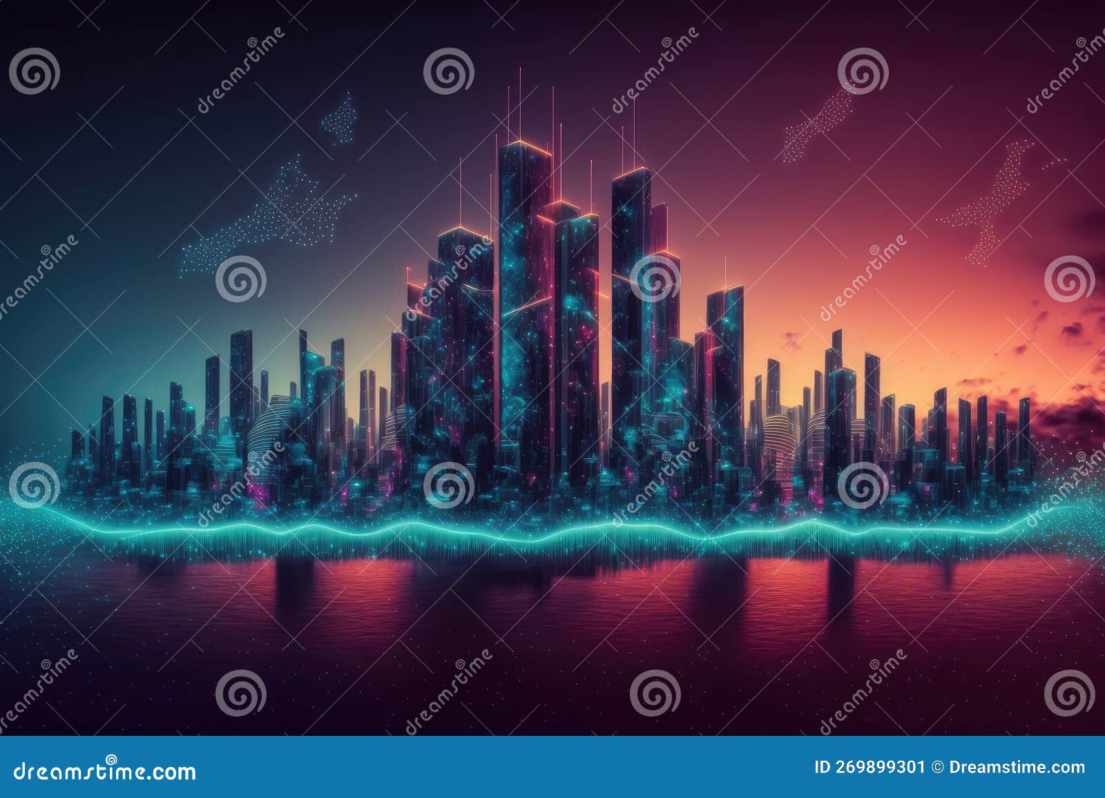 Futuristic Smart City Internet Network Connection through Wireless ...